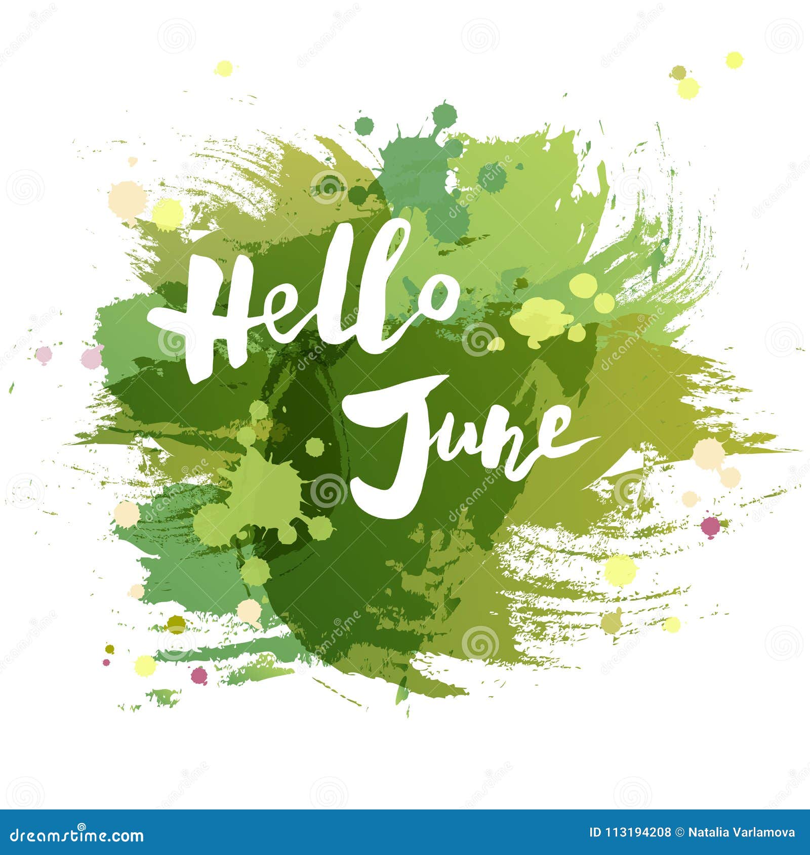 Letras Manuscritas Hola Junio Stock de ilustración - Ilustración de ...