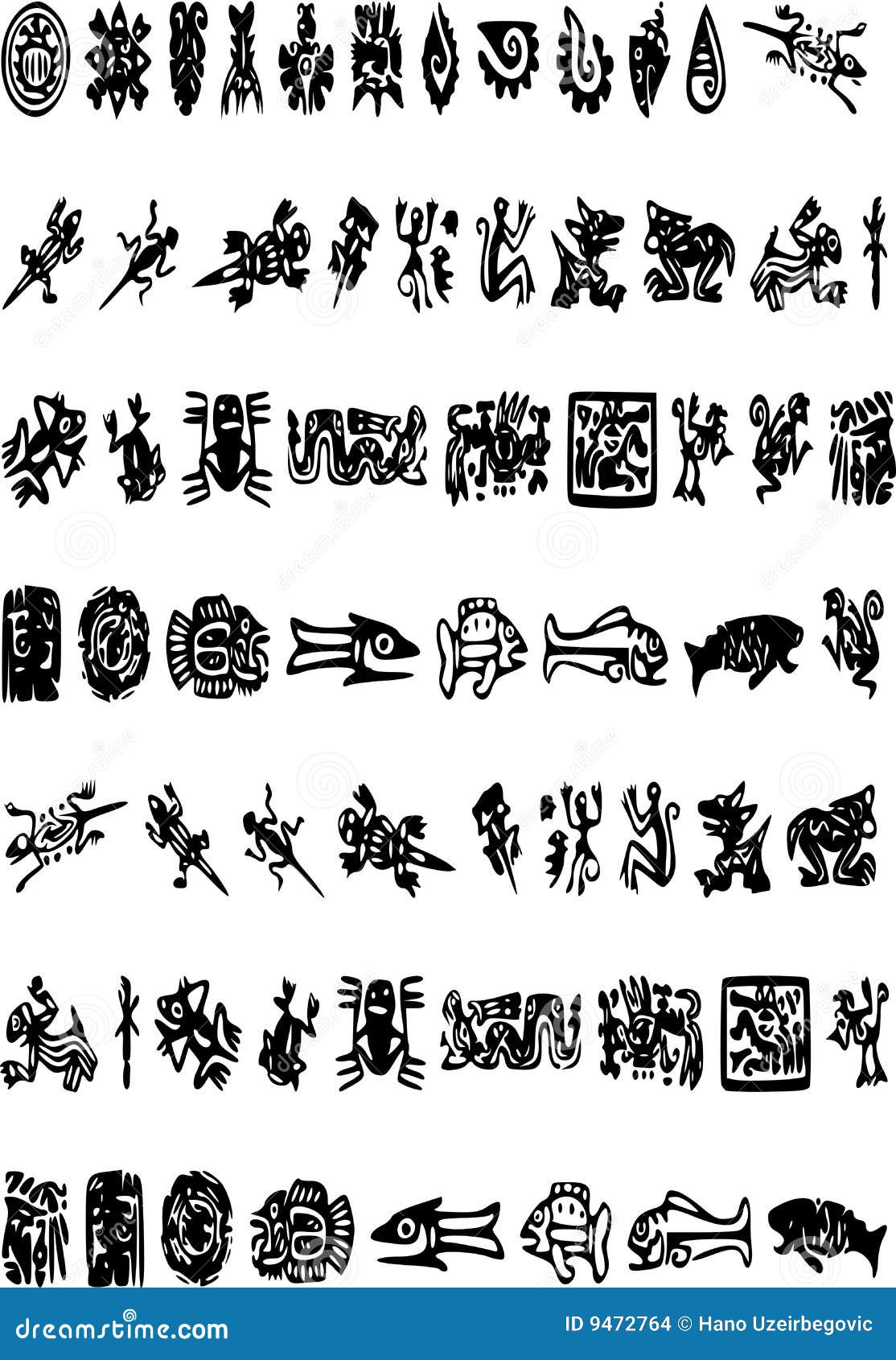 Letras maya ilustración del vector. Ilustración de masters - 9472764