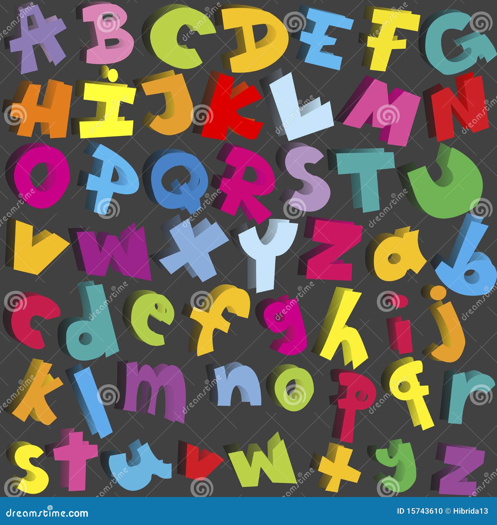 Letras Pequenas E De Capital Ilustração Stock - Ilustração de ensine ...