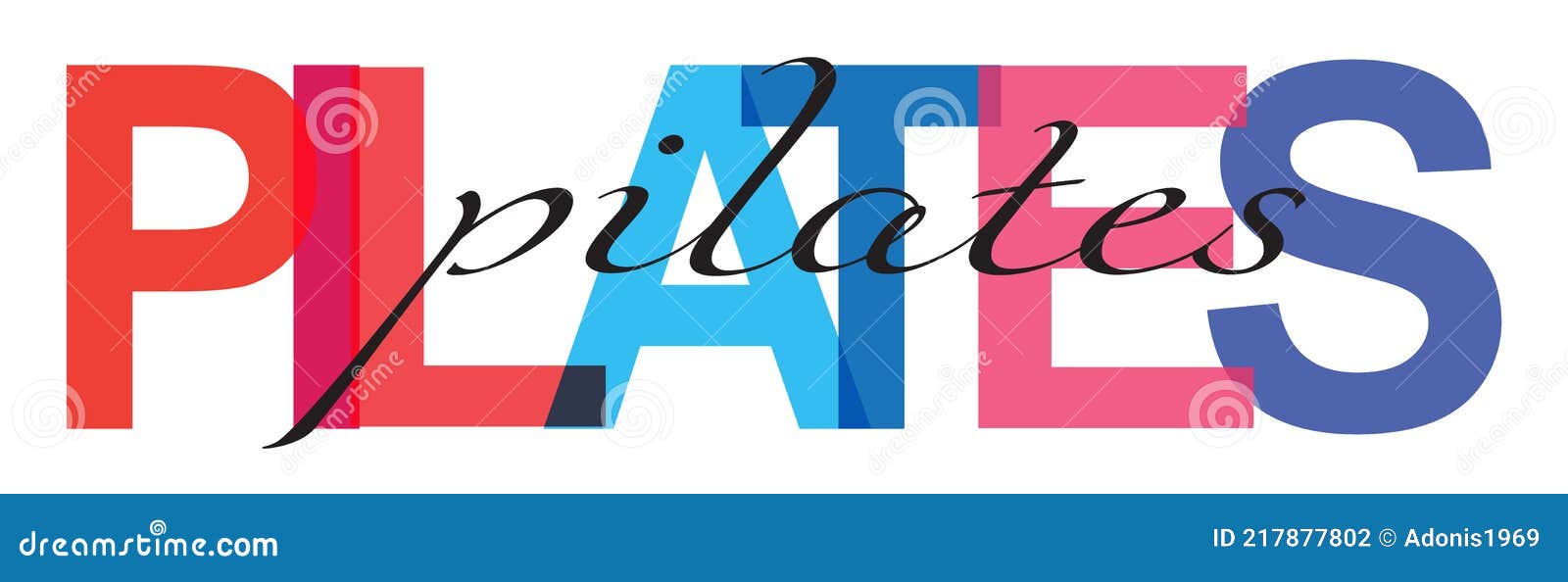 Letras pilates stock de ilustración. Ilustración de icono - 217877802