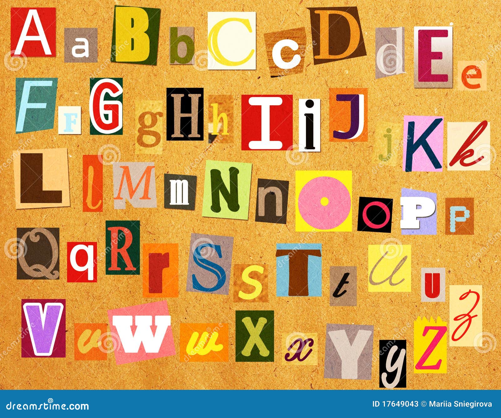 Letras Rasgadas De Los Periódicos Stock de ilustración - Ilustración de ...