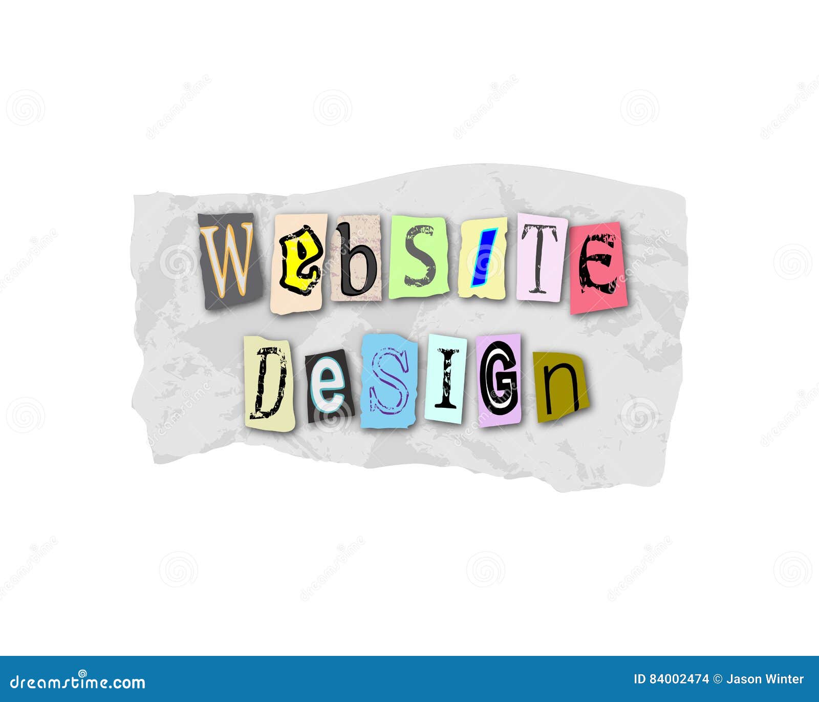 Letras Rasgadas Diseño Del Sitio Web Ilustración del Vector ...