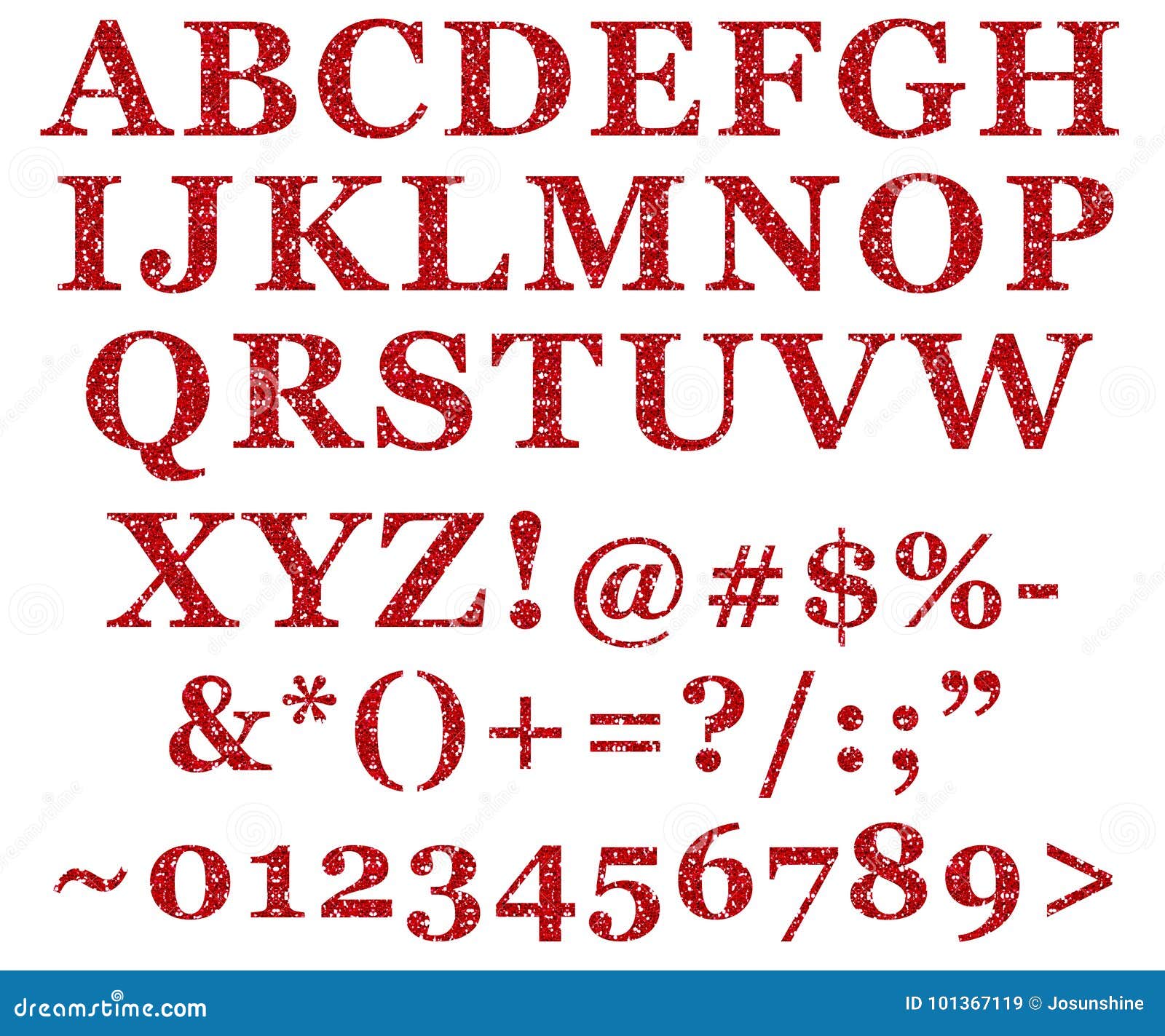 Letras Rojas Del Alfabeto Del Brillo Stock de ilustración - Ilustración ...