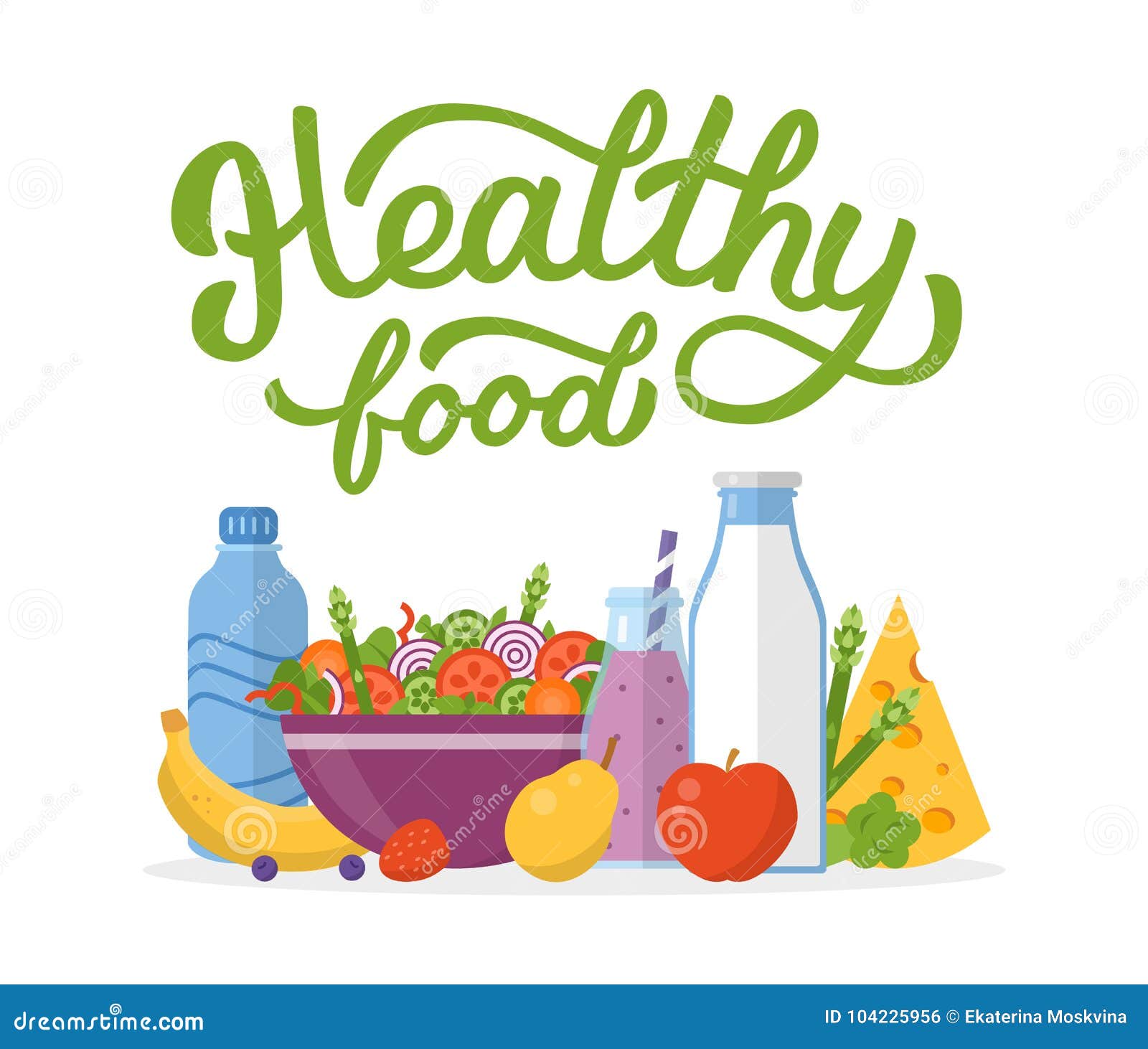 Letras Sanas De La Mano De La Comida Stock de ilustración - Ilustración ...