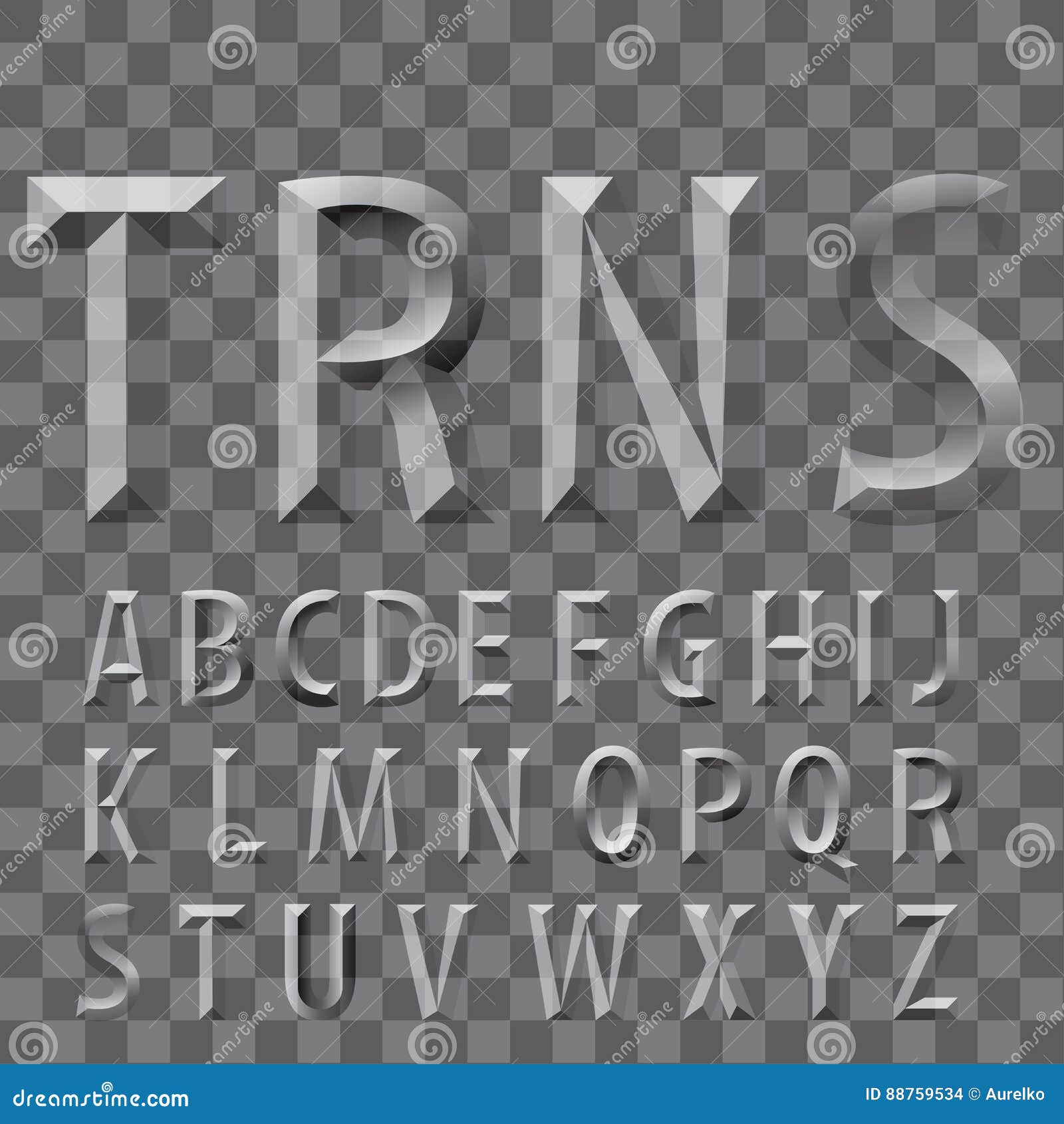 Letras transparentes ilustração do vetor. Ilustração de aprenda - 88759534