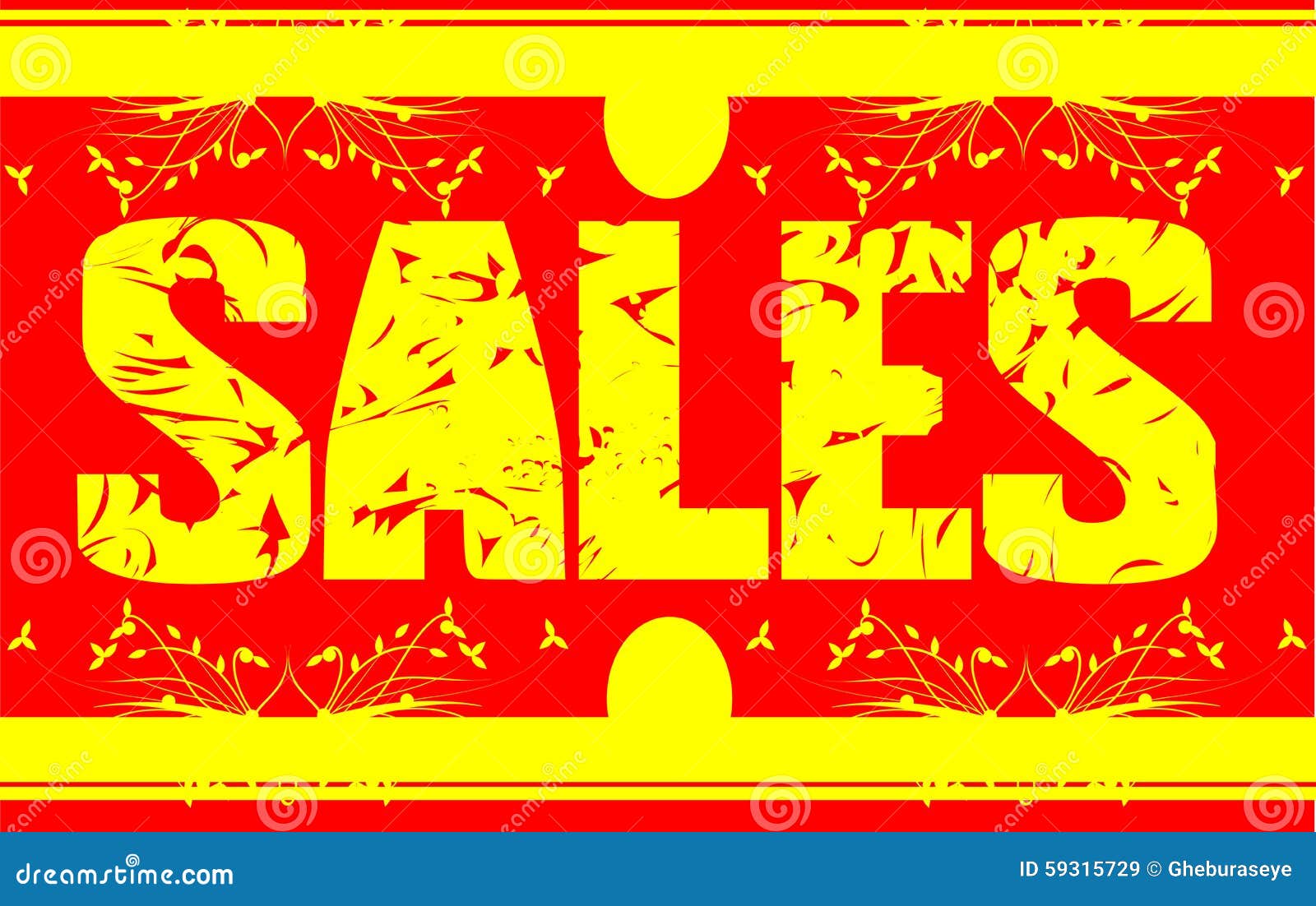 Letrero Colorido Con Ventas De La Palabra Ilustración del Vector ...