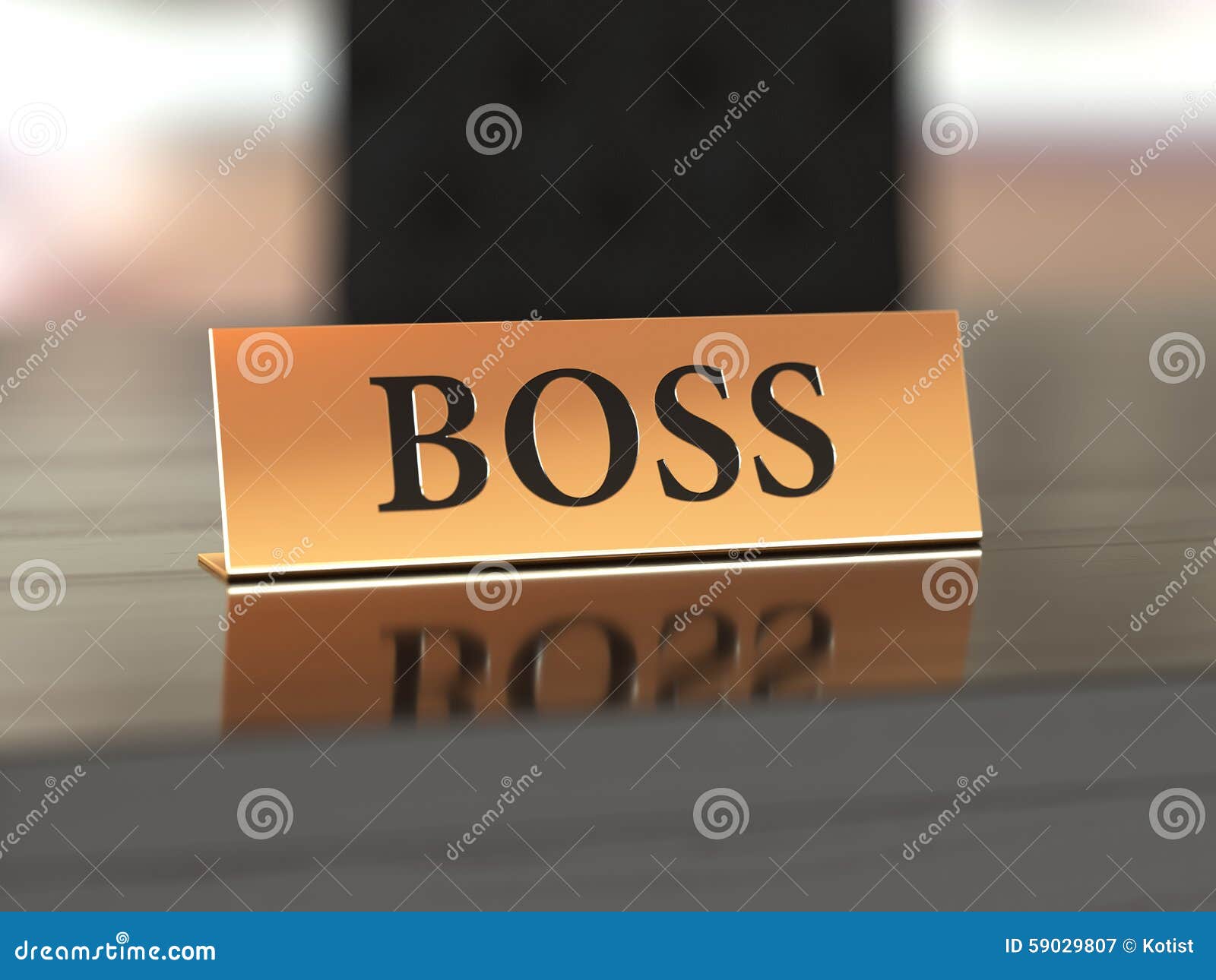 Letrero Con El Texto De Boss Stock de ilustración - Ilustración de ...