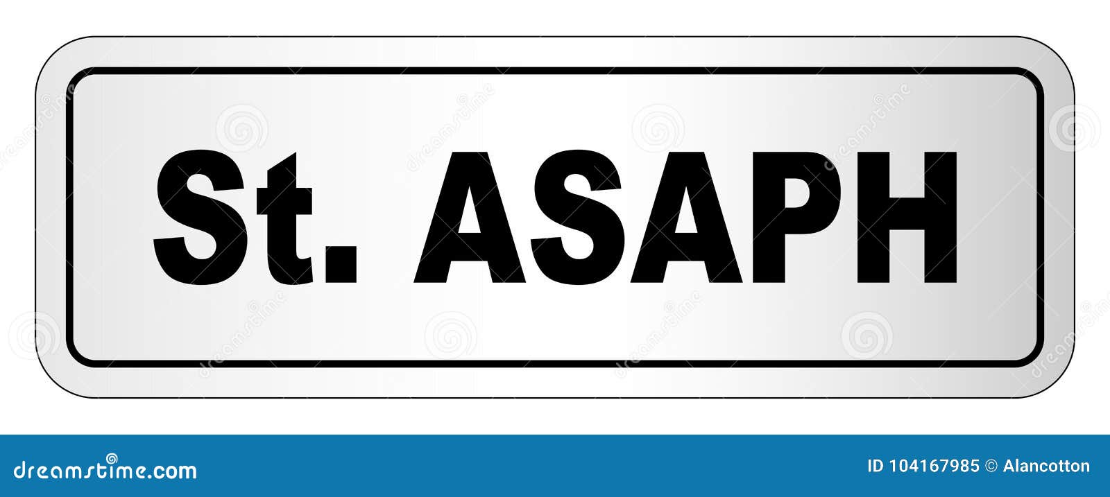 Letrero De La Ciudad De Asaph Del Santo Ilustración del Vector ...