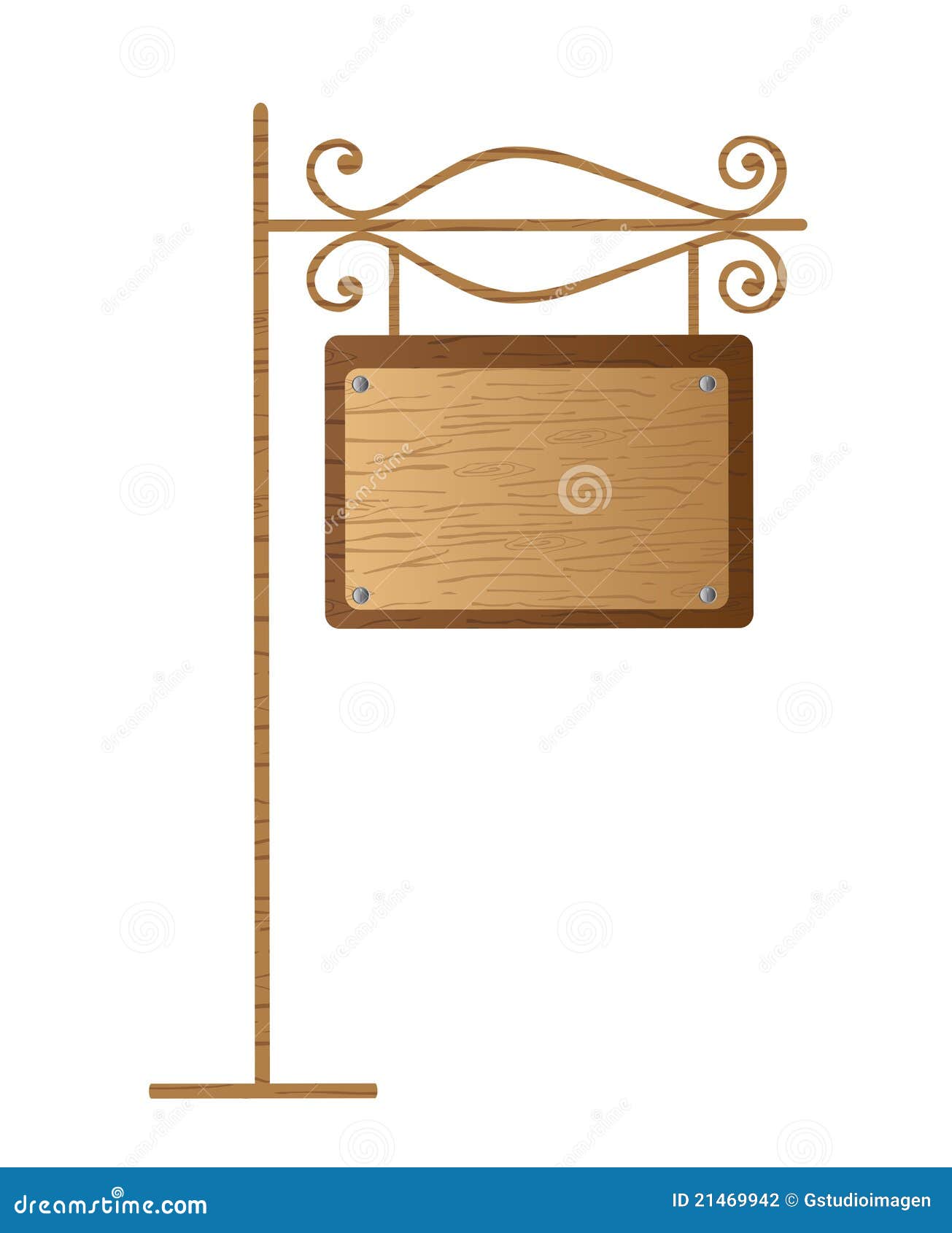 Letrero de madera ilustración del vector. Ilustración de consejo - 21469942