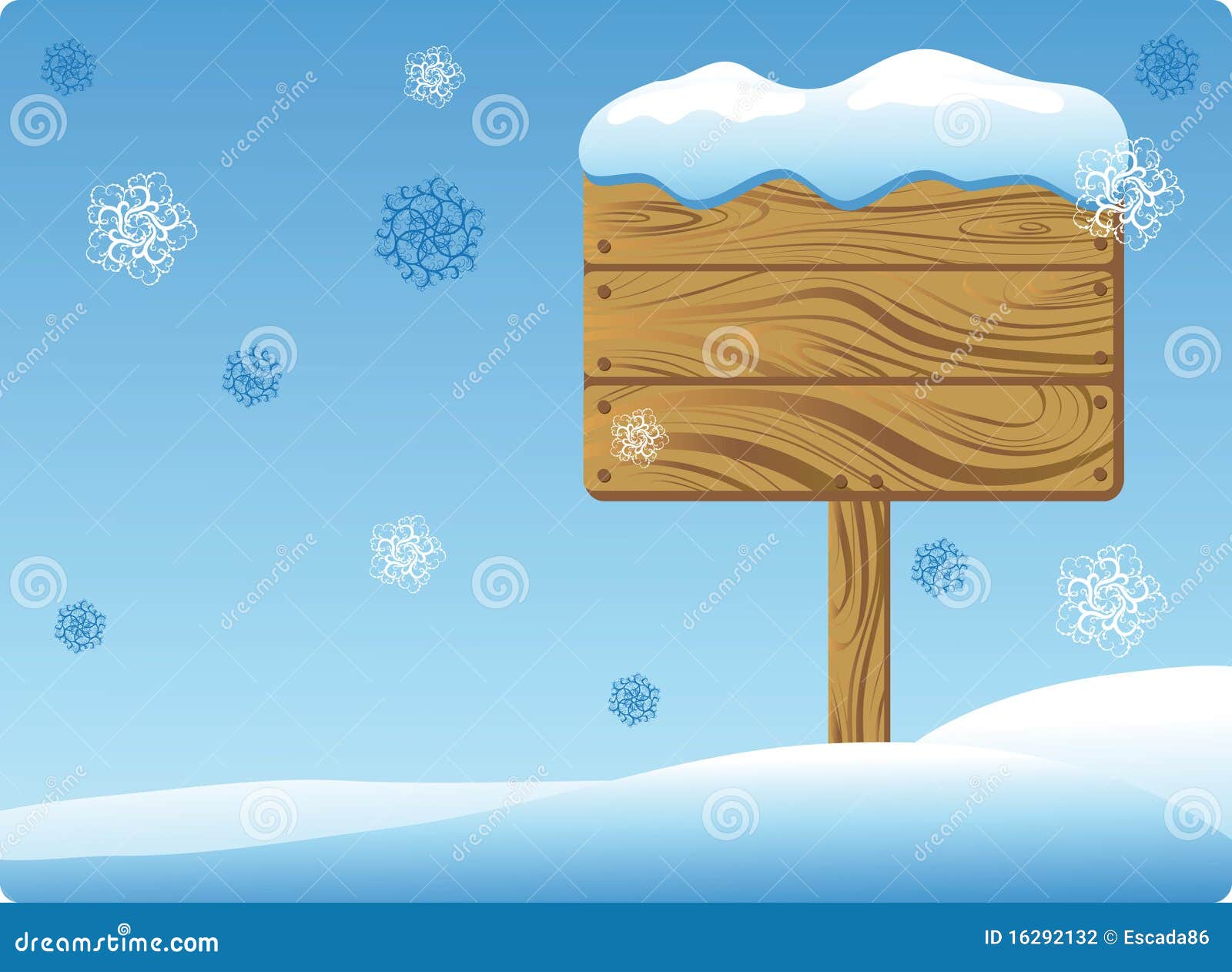 Letrero De Madera Del Invierno Ilustración del Vector - Ilustración de ...