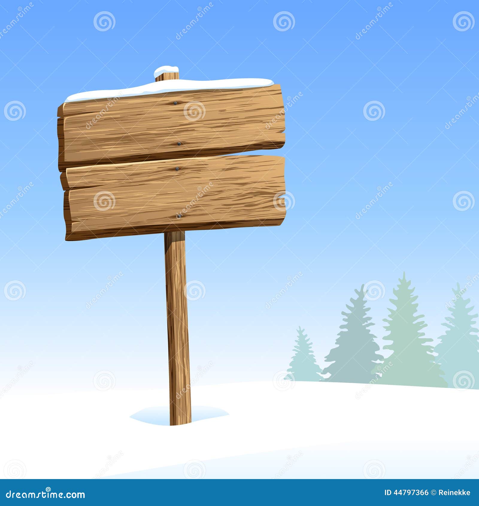 Letrero De Madera Del Invierno Ilustración del Vector - Ilustración de ...