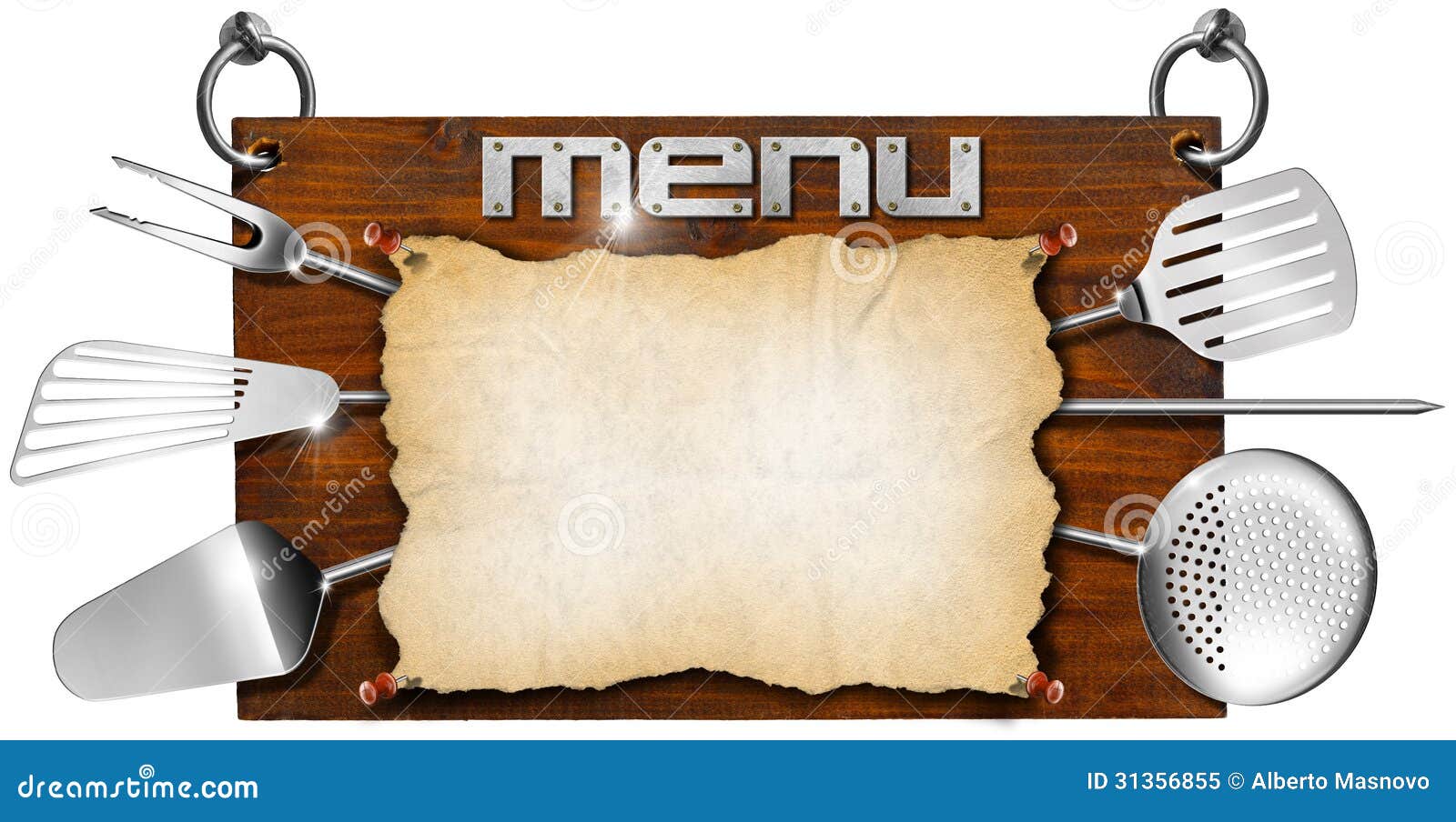 Letrero de madera del menú stock de ilustración. Ilustración de ...