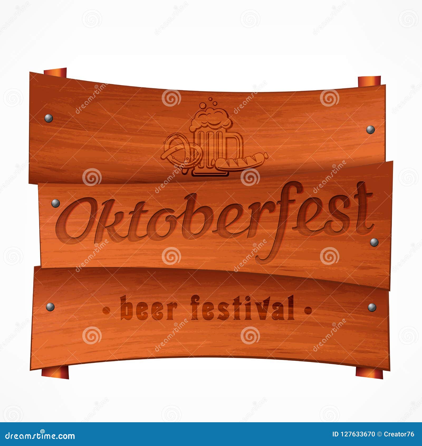 Letrero De Madera Del Pub Con Las Letras De Octoberfest Ilustración del ...