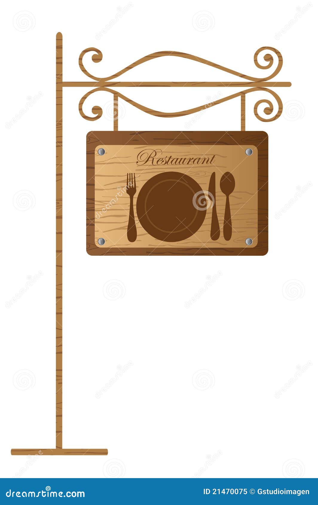 Letrero del restaurante ilustración del vector. Ilustración de ...