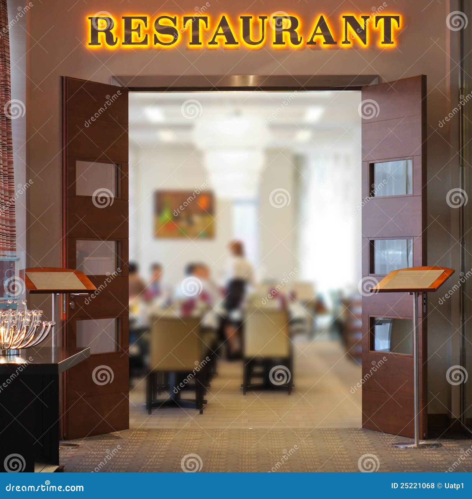 Letrero del restaurante foto de archivo. Imagen de silla - 25221068