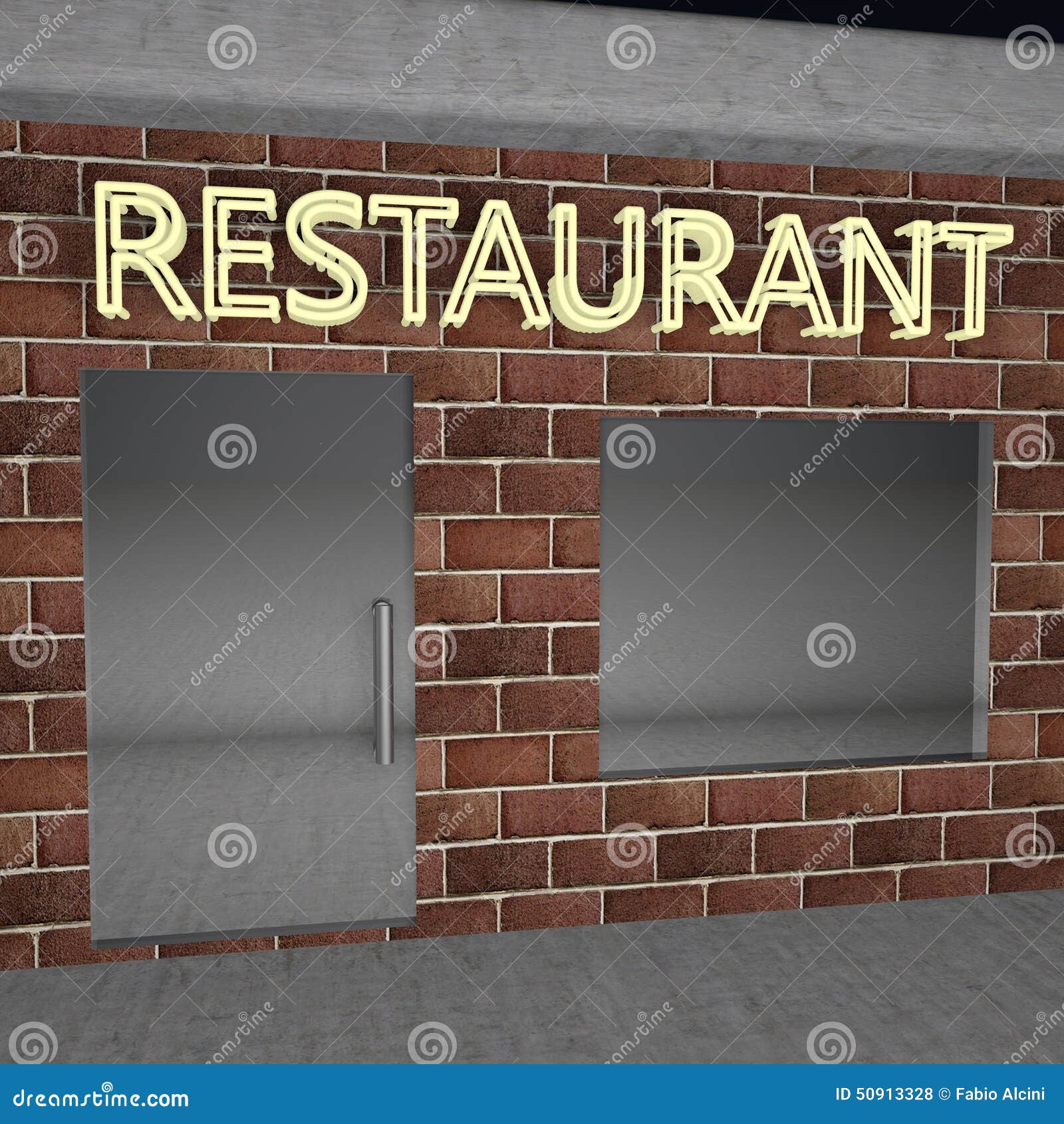 Letrero del restaurante stock de ilustración. Ilustración de interior ...