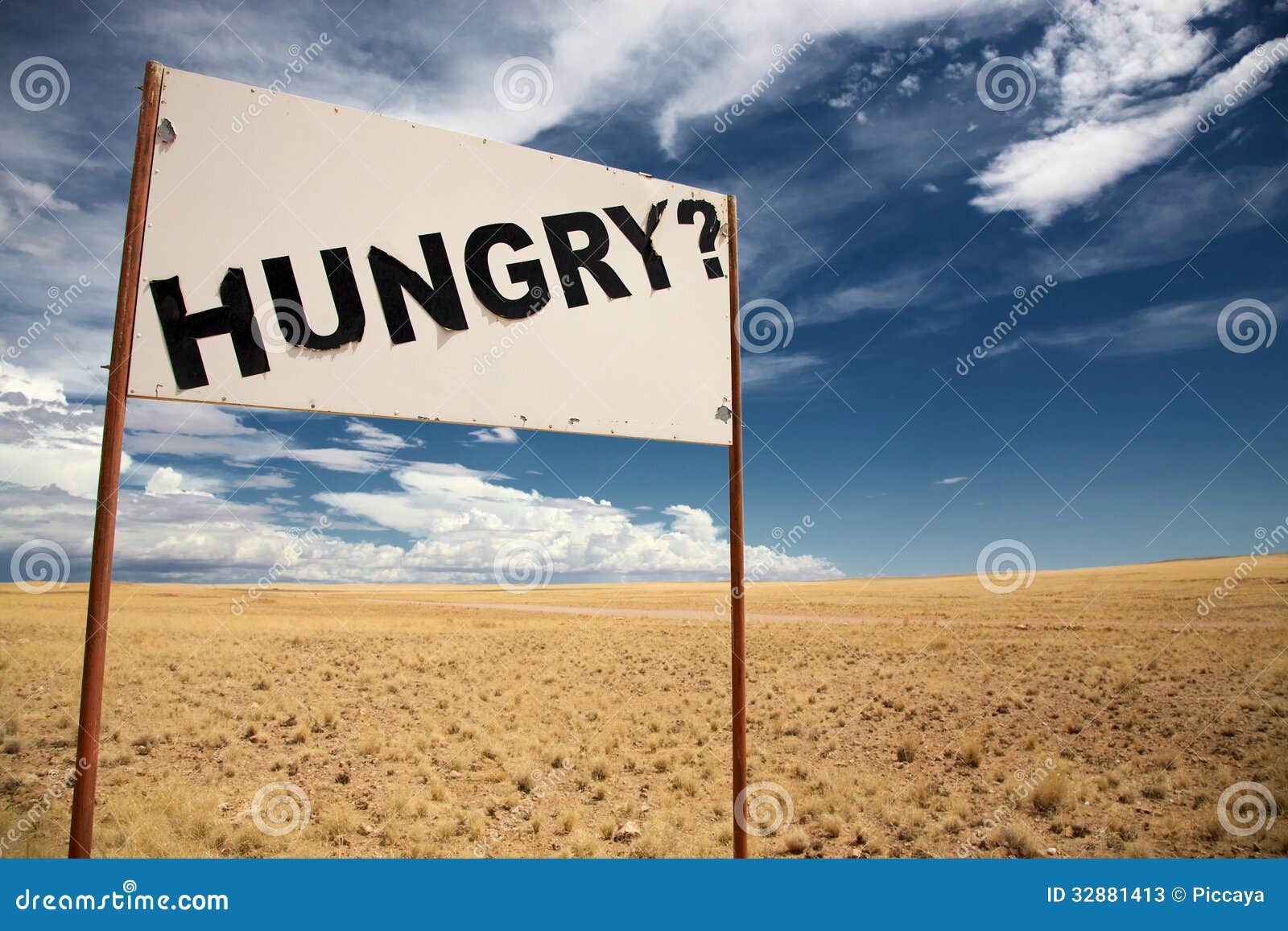 Letrero hambriento imagen de archivo. Imagen de equipo - 32881413