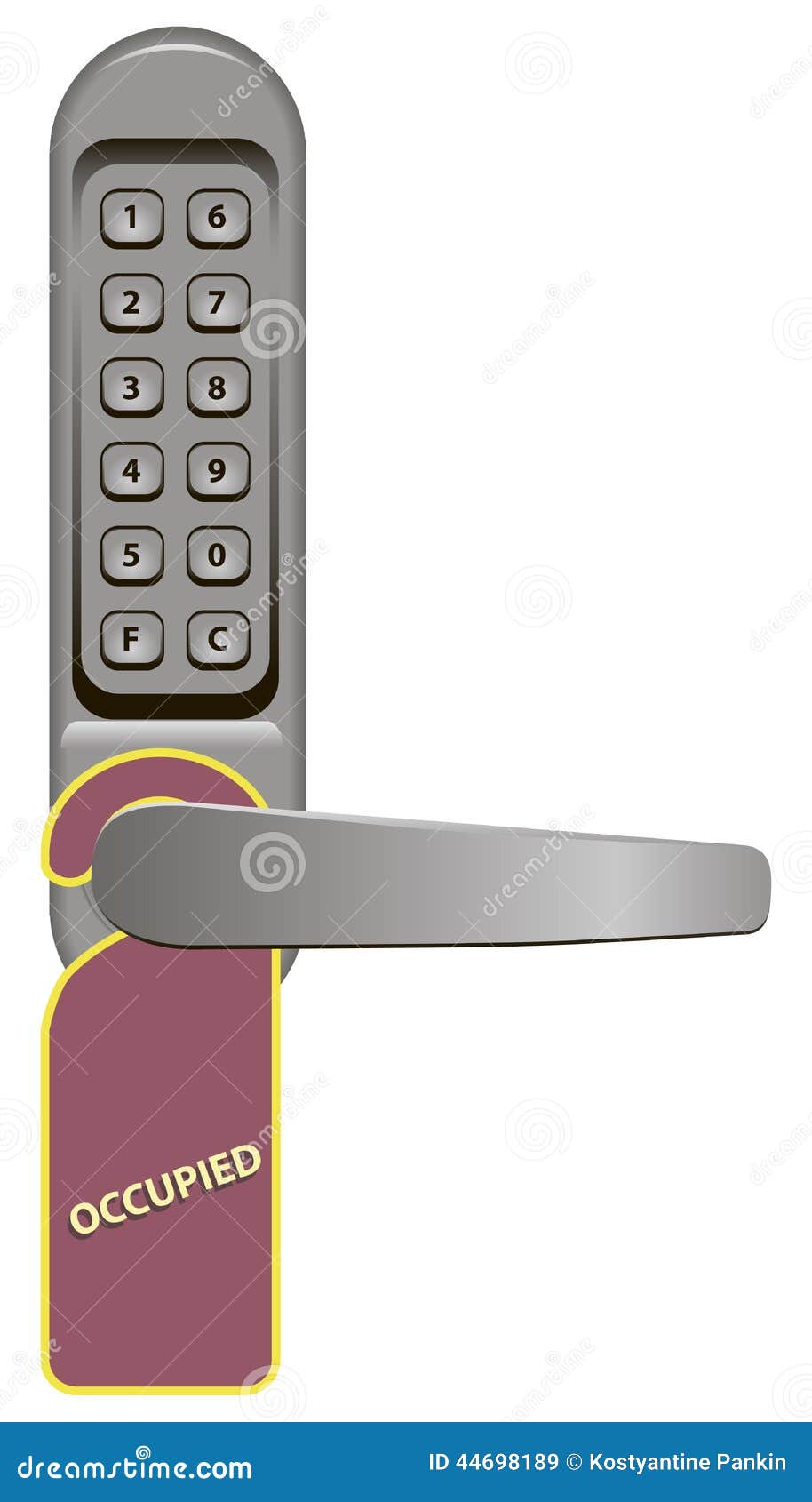 Letrero ocupado ilustración del vector. Ilustración de acero - 44698189