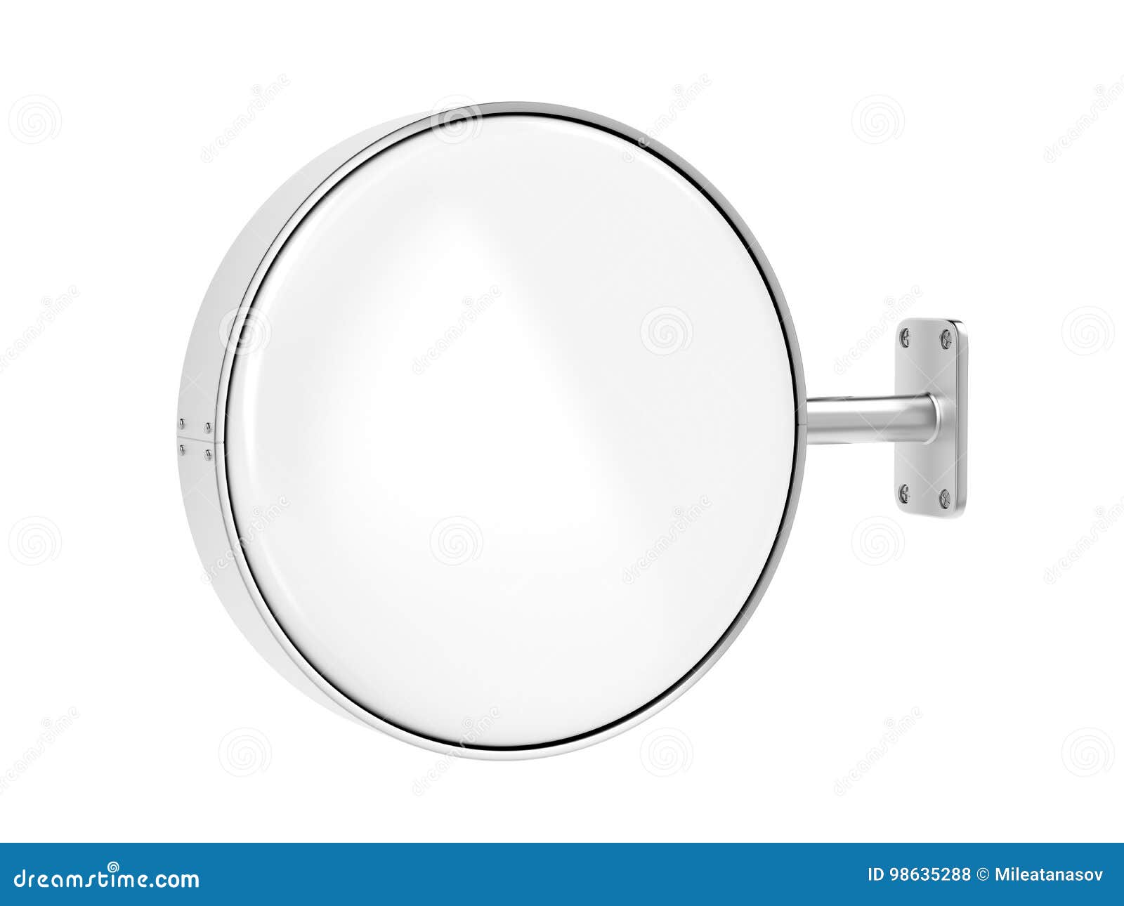 Letrero Redondo Aislado En Blanco Stock de ilustración - Ilustración de ...