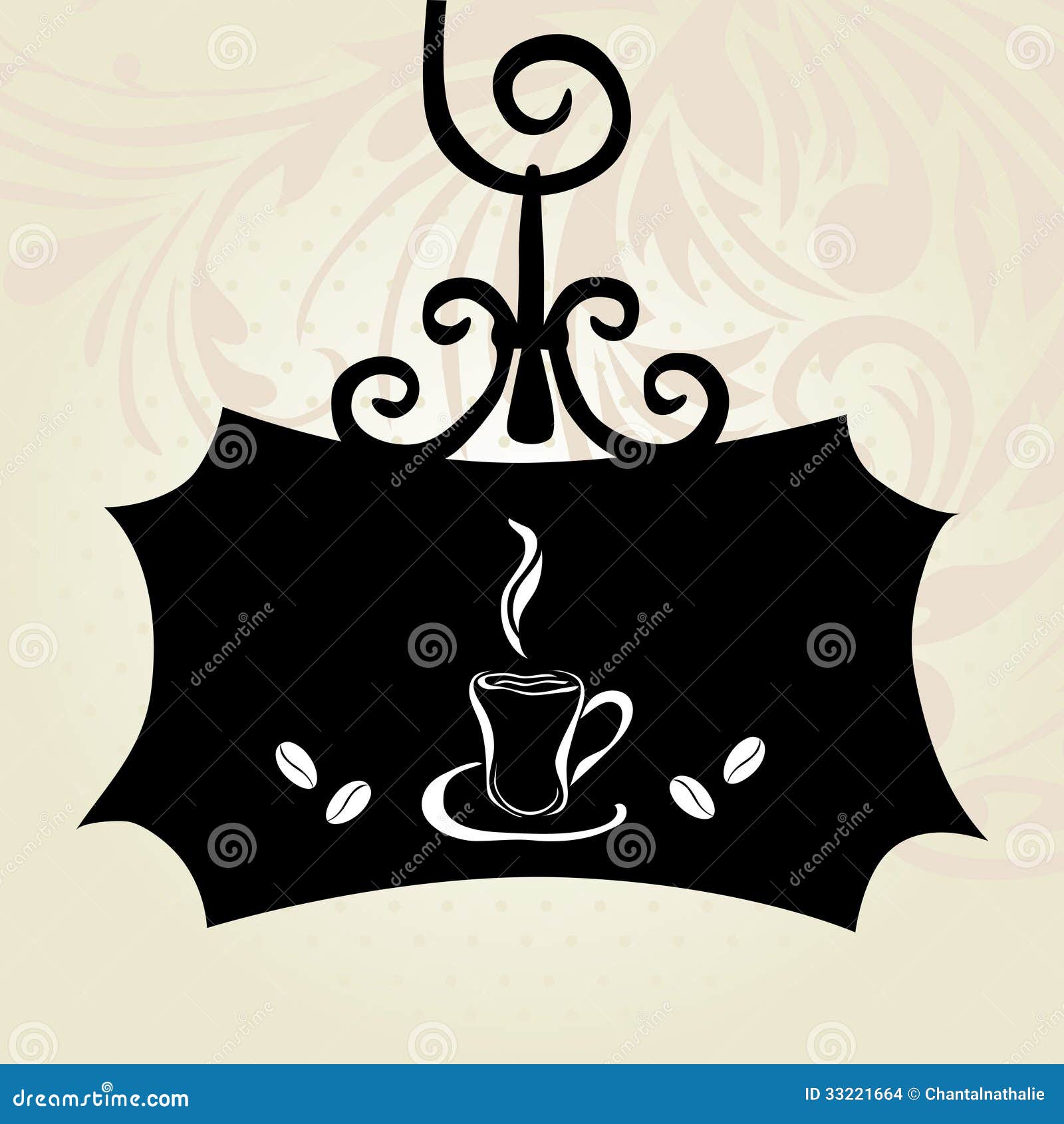 Letrero Retro Con La Taza De Café Ilustración del Vector - Ilustración ...