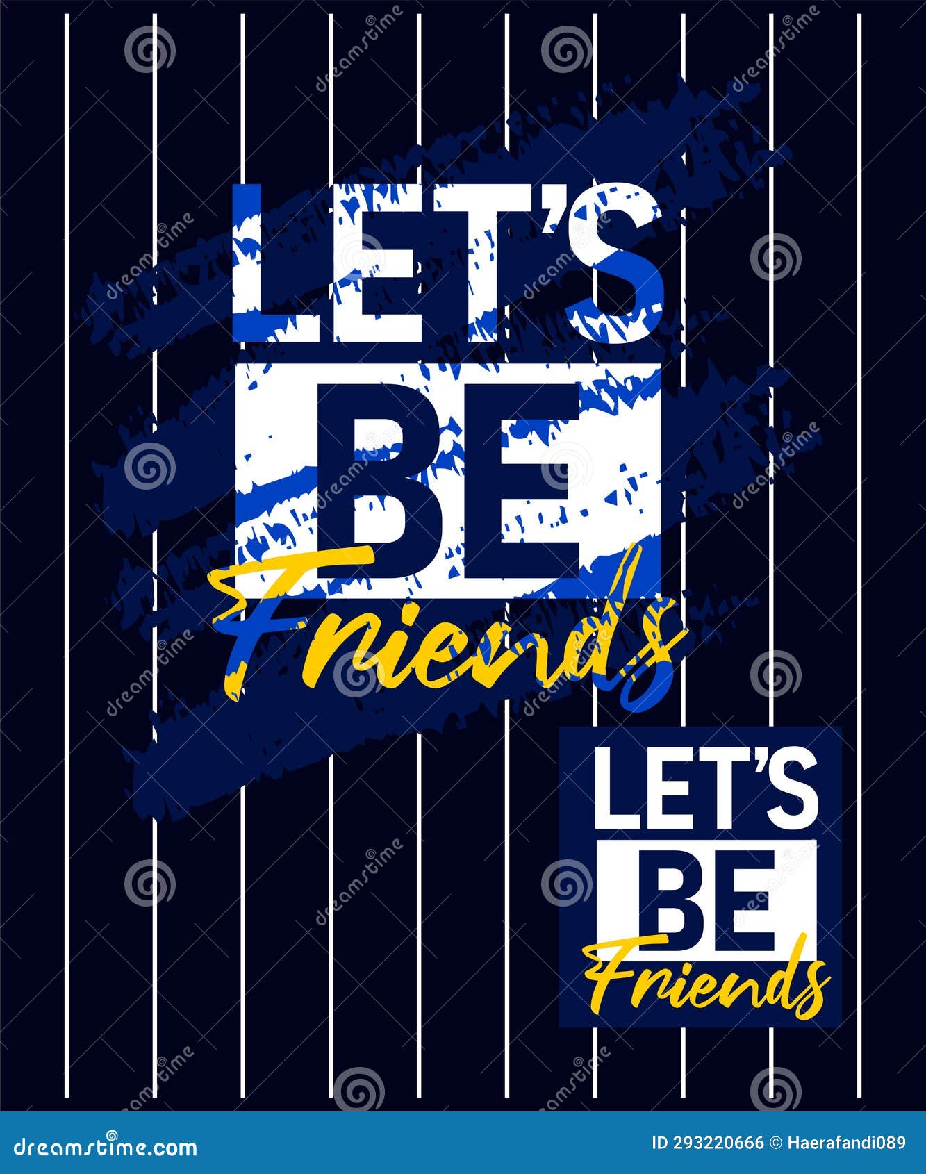 Lets Be Friends Motivational Stroke Typepace Design Short Phrases