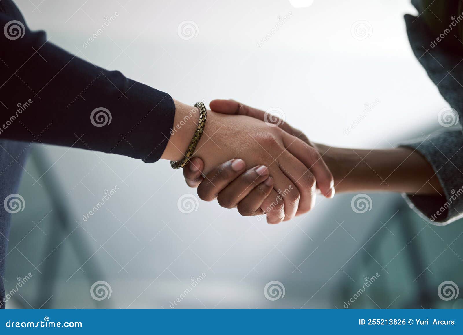 Lets Collaborate. Two Creative Businesspeople Shaking Hands. Stock ...