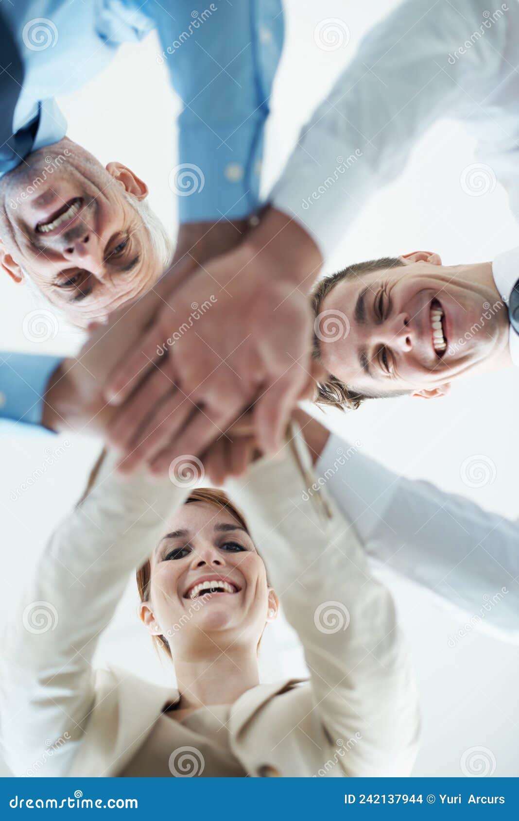 Lets Do this. Portrait of a Group of Business People Standing in a ...