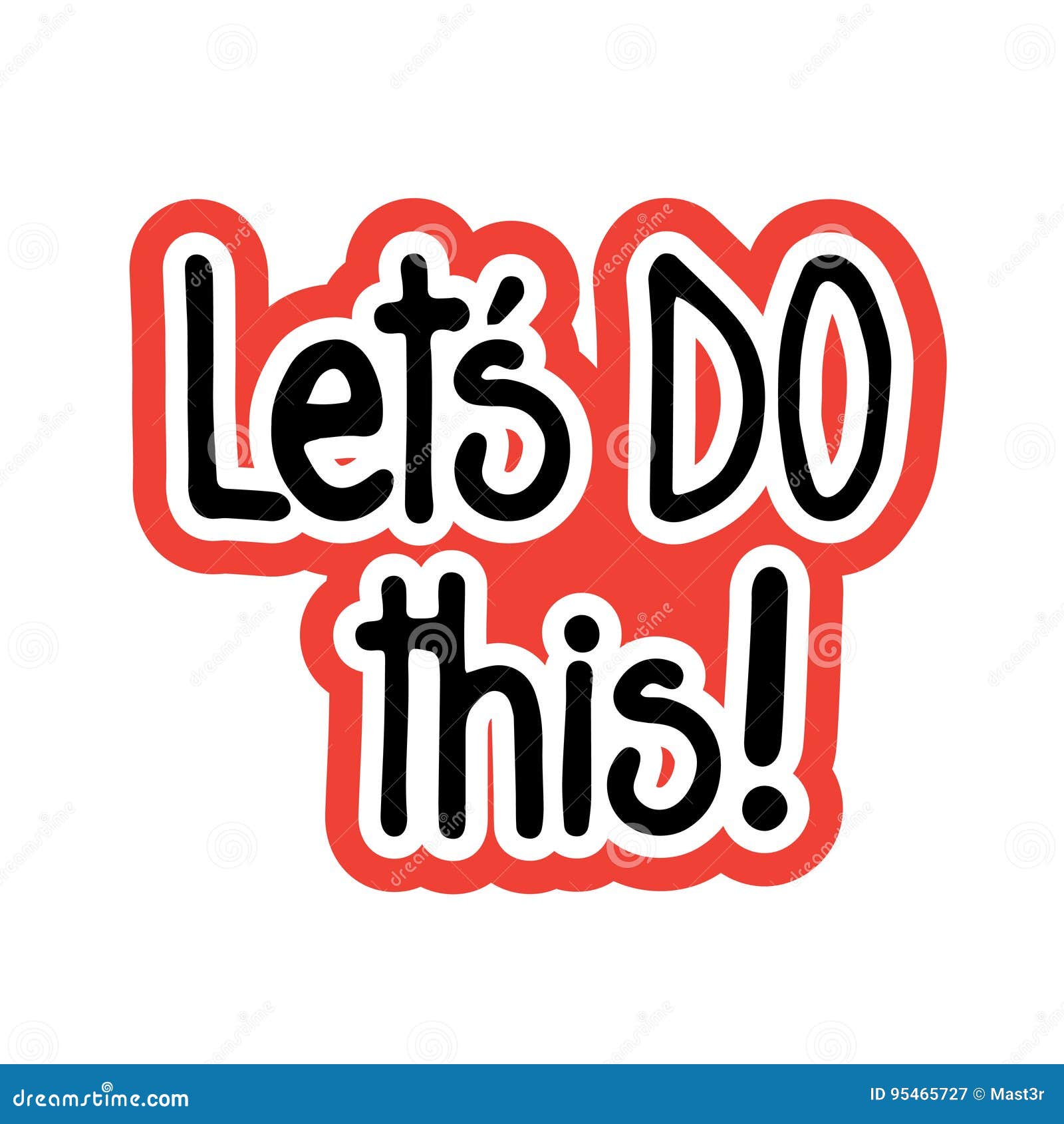 Lets Do this Sticker Social Media Network Message Badges Design Stock ...