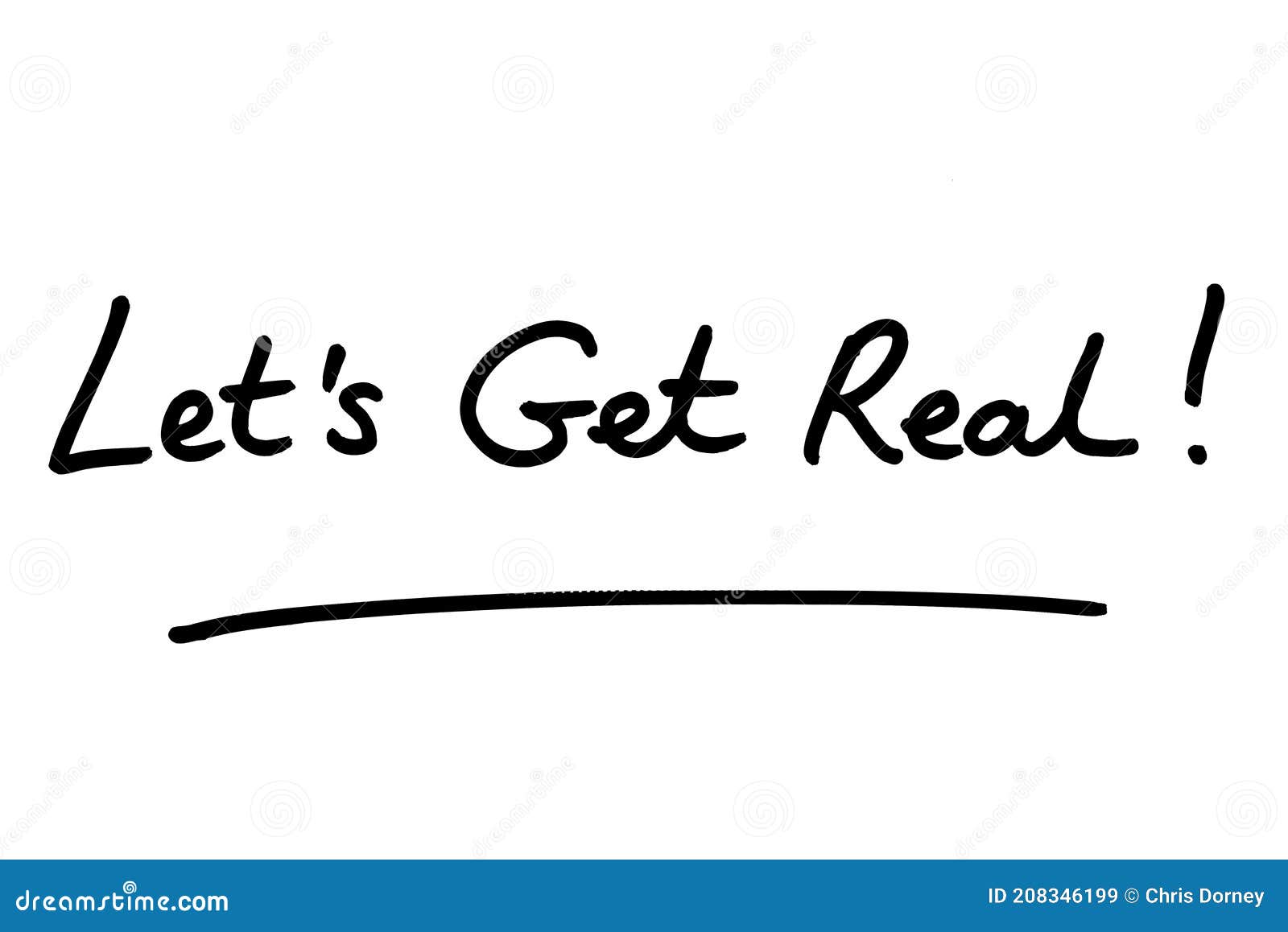 Lets Get Real Vector Illustration | CartoonDealer.com #184594954