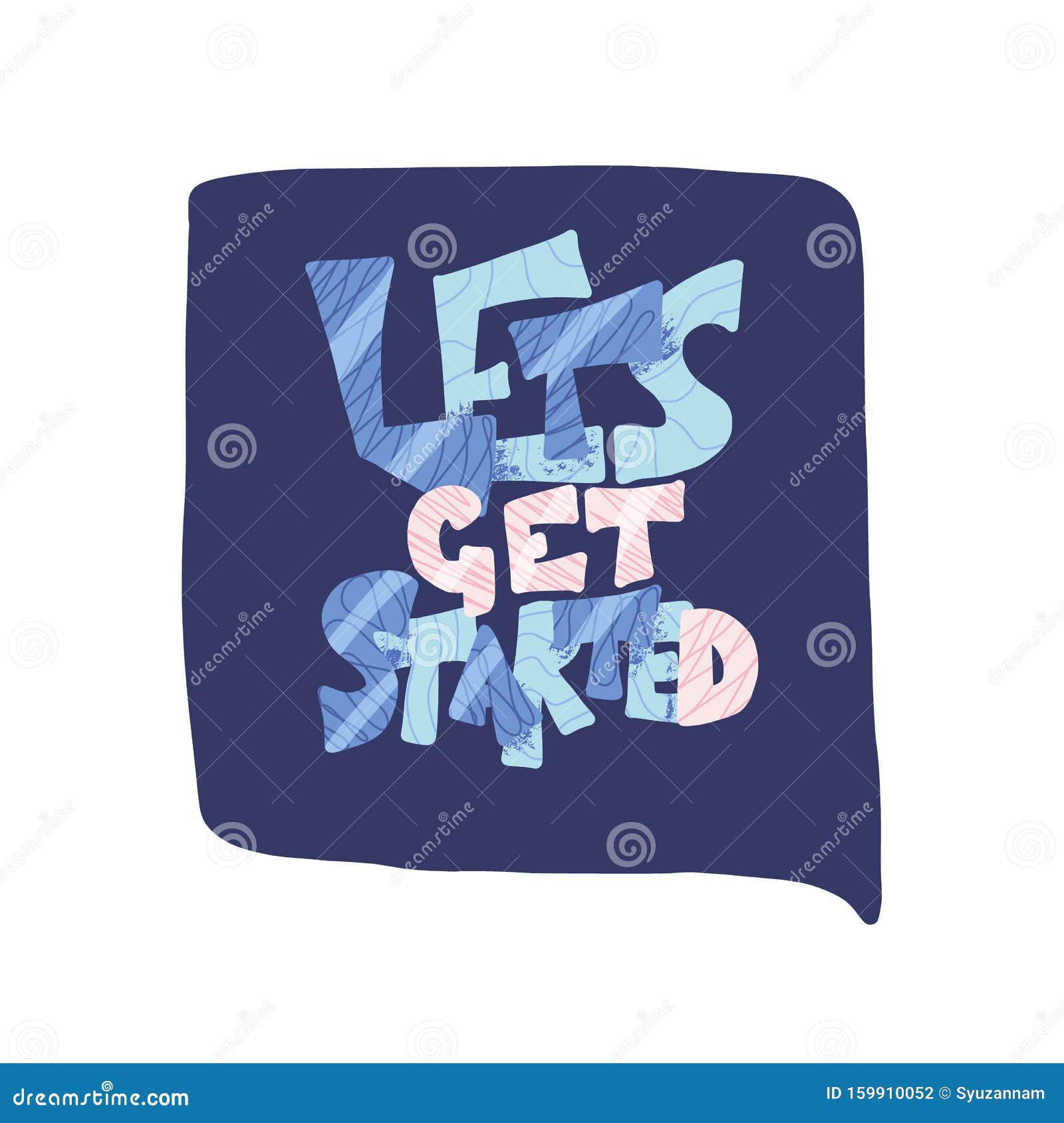 Lets Get Started Quote. Vector Poster Text Stock Vector - Illustration ...