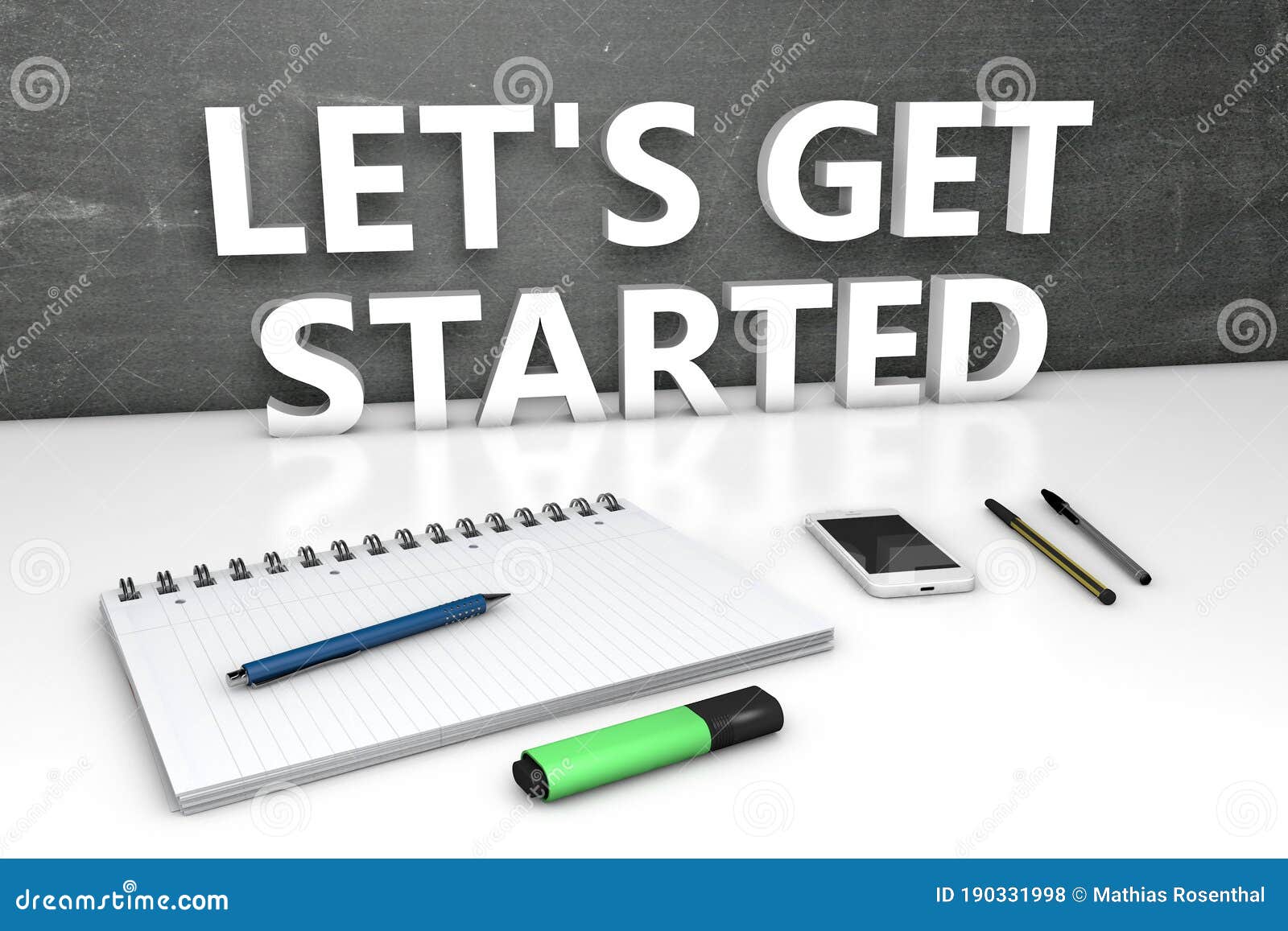 Lets Get Started Stock Photo | CartoonDealer.com #49967712