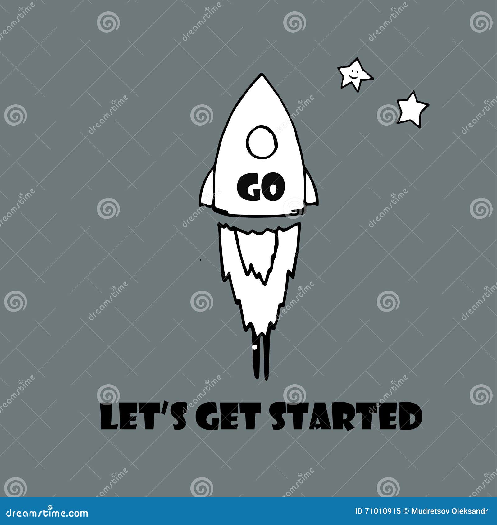 Lets get started text stock vector. Illustration of vector - 71010915