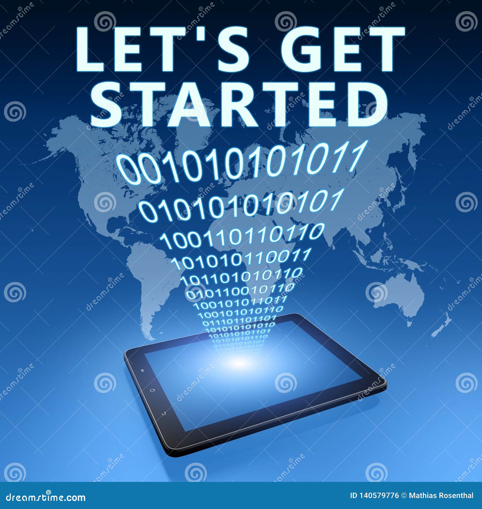 Lets get started stock illustration. Illustration of business - 140579776