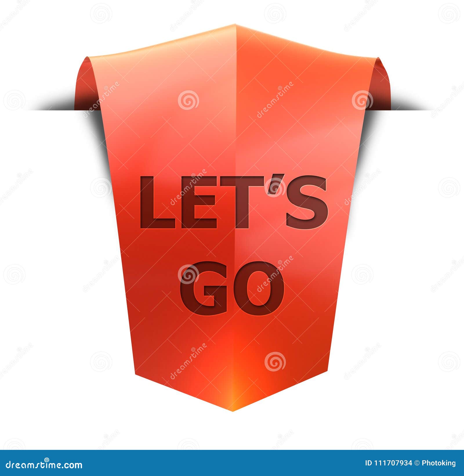 Banner lets go stock illustration. Illustration of advice - 111707934
