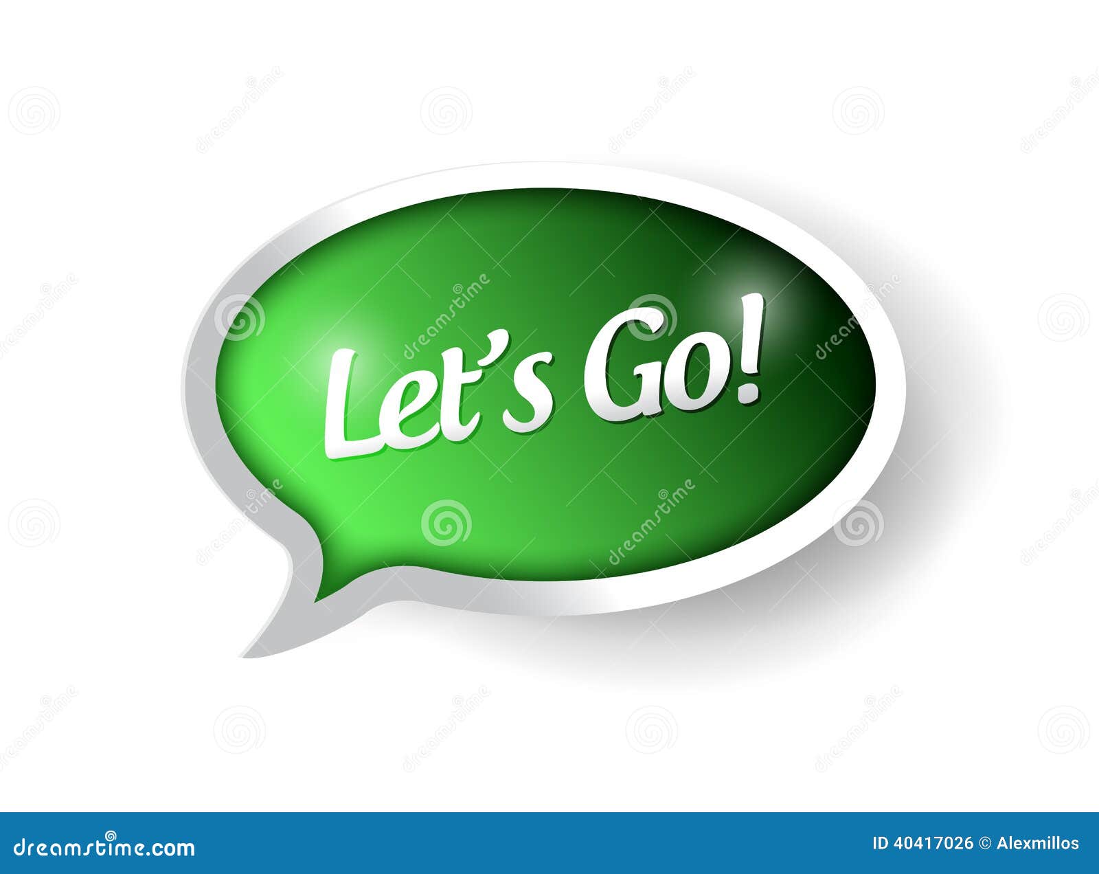 Lets Go Message Sign Illustration Design Stock Illustration ...