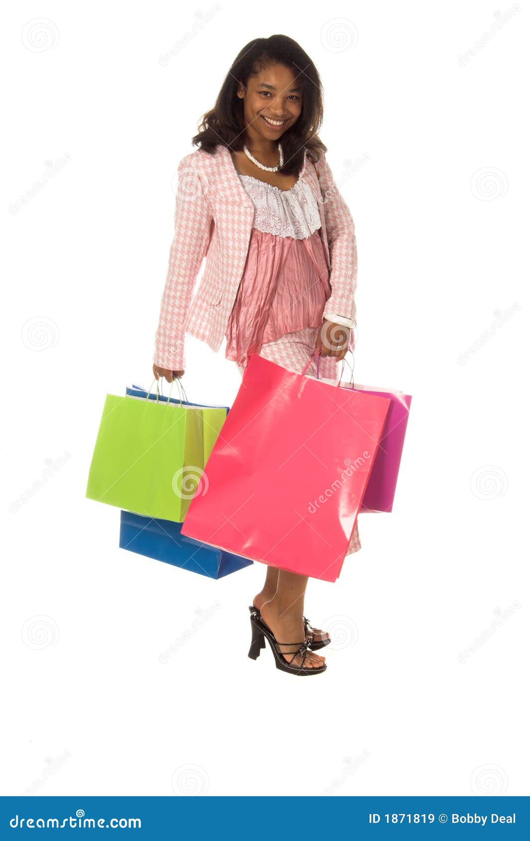 Lets Go Shopping! stock image. Image of woman, american - 1871819