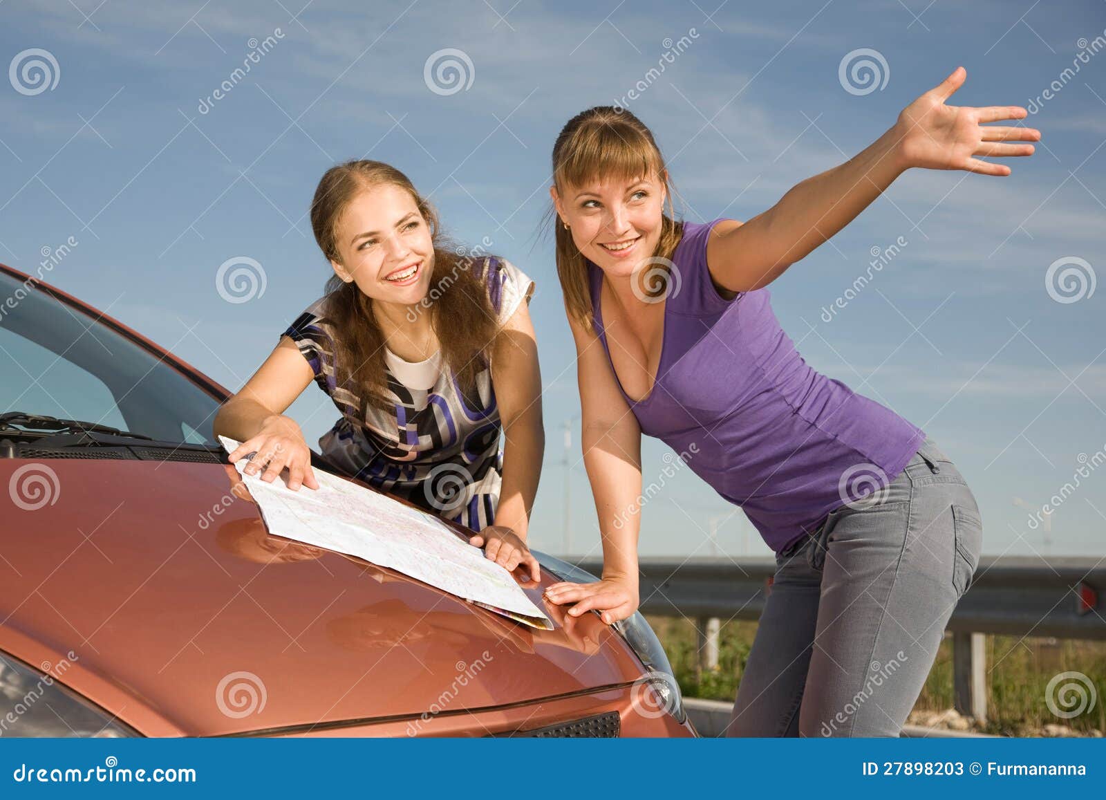 Lets go this way! stock image. Image of long, caucasian - 27898203