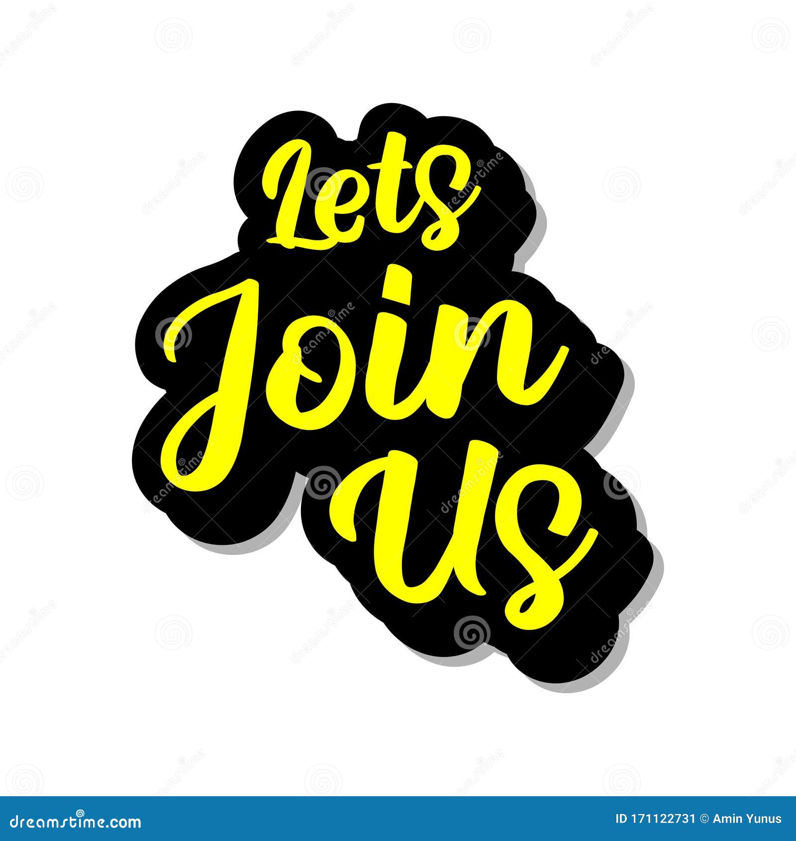 Lets Join Us Vector Lettering Template Design Stock Vector ... Lets Join Us Vector Lettering Template Design Stock Vector ...