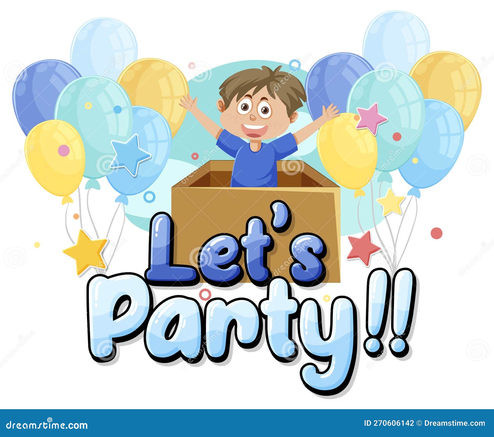 Lets Party Message for Banner or Poster Design Stock Vector ...