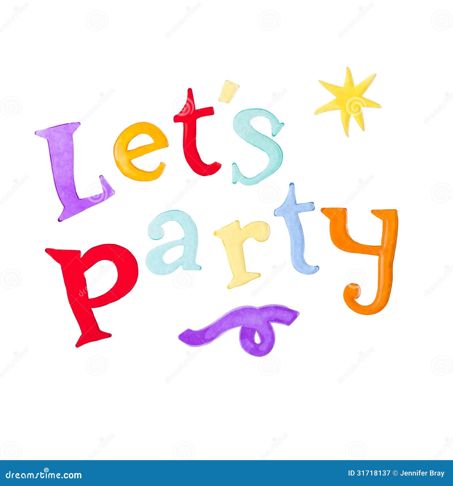Lets Party Text On White Background Stock Image | CartoonDealer.com ...