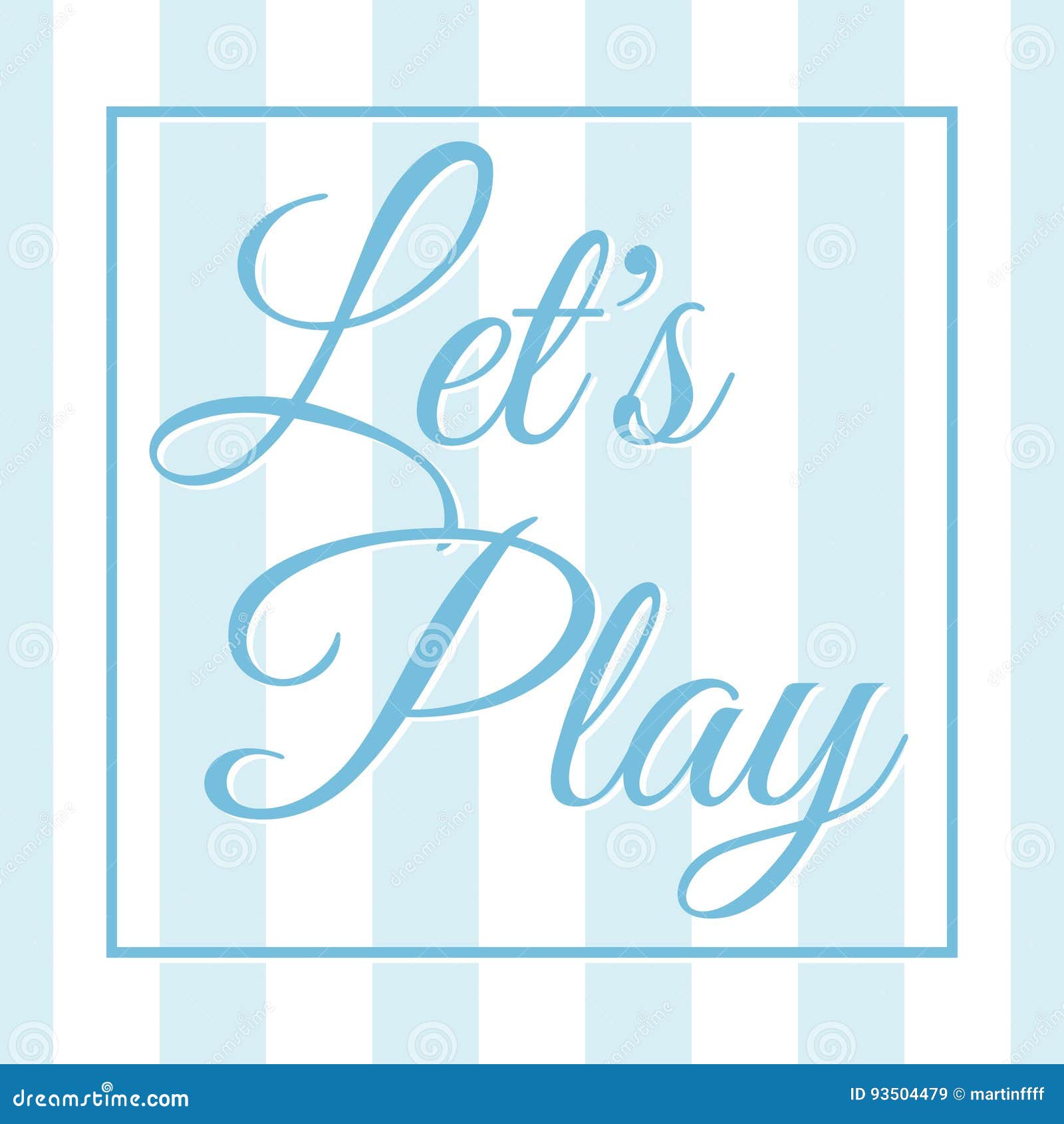 Lets Play Cartoon Text Sticker Vector Illustration | CartoonDealer.com ...