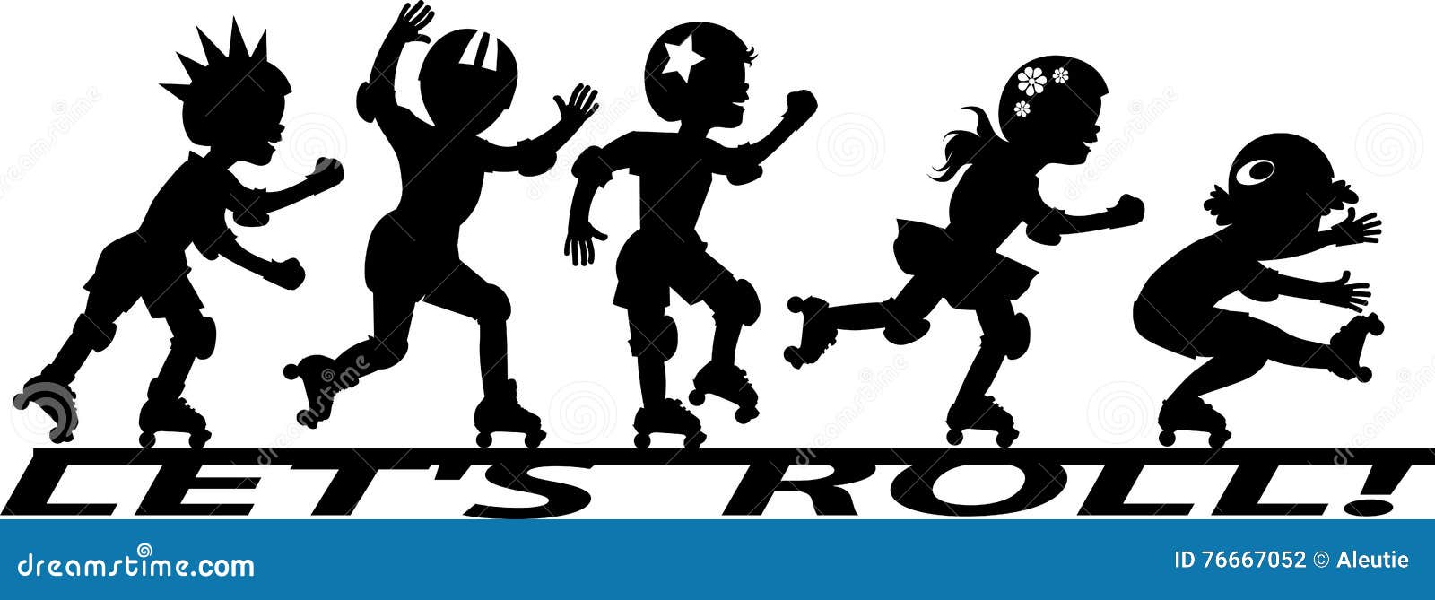 Lets roll stock vector. Illustration of active, speed - 76667052