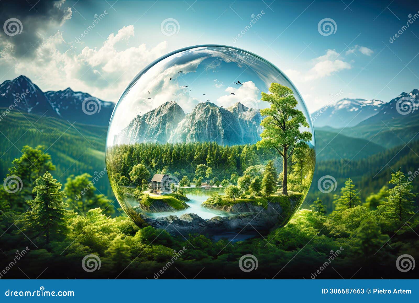 Lets Save Nature for Future Generations Ecological Stock Image - Image ...