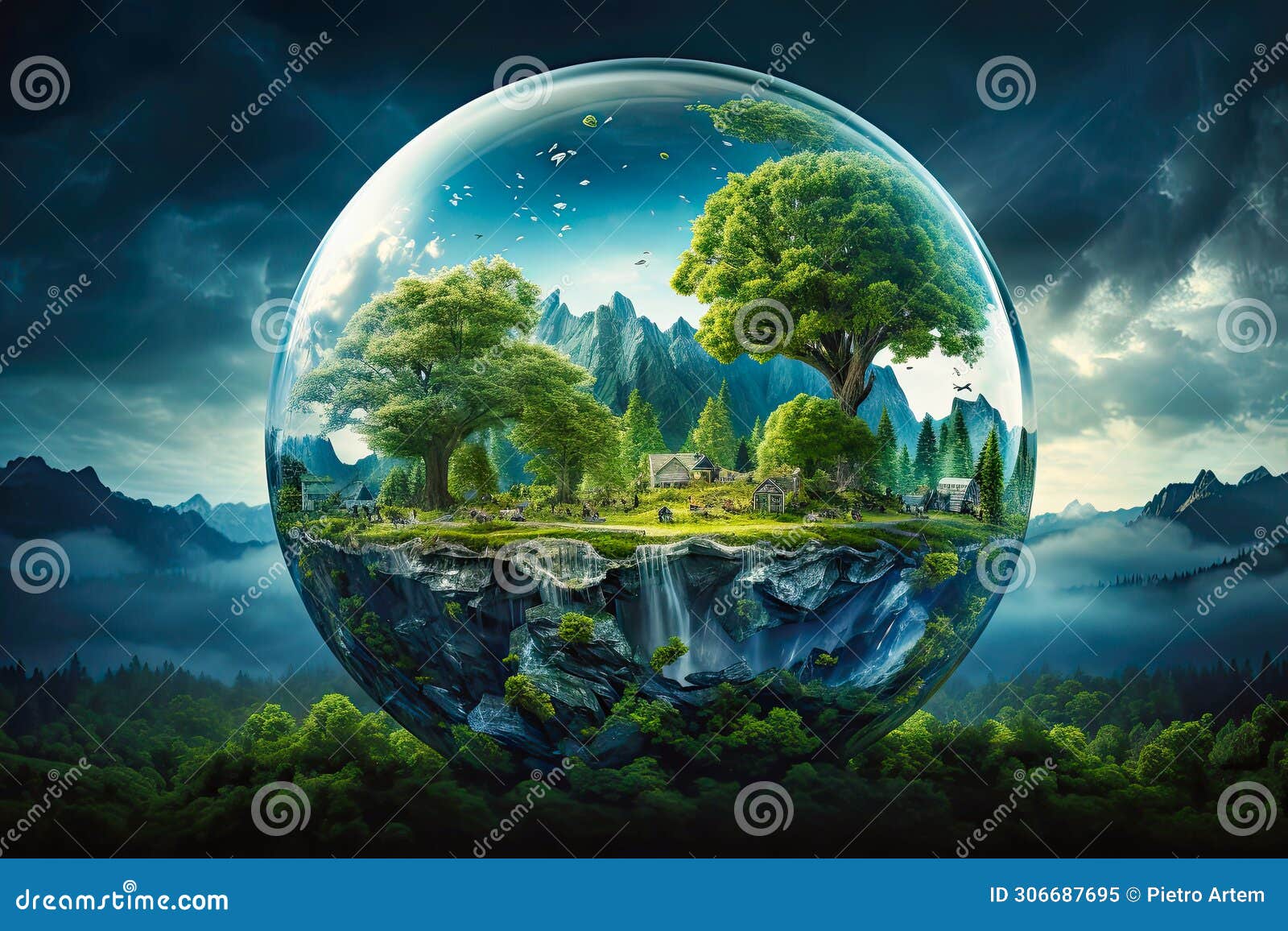 Lets Save Nature for Future Generations Ecological Stock Image - Image ...