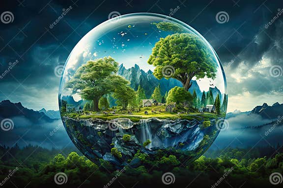 Lets Save Nature for Future Generations Ecological Stock Image - Image ...