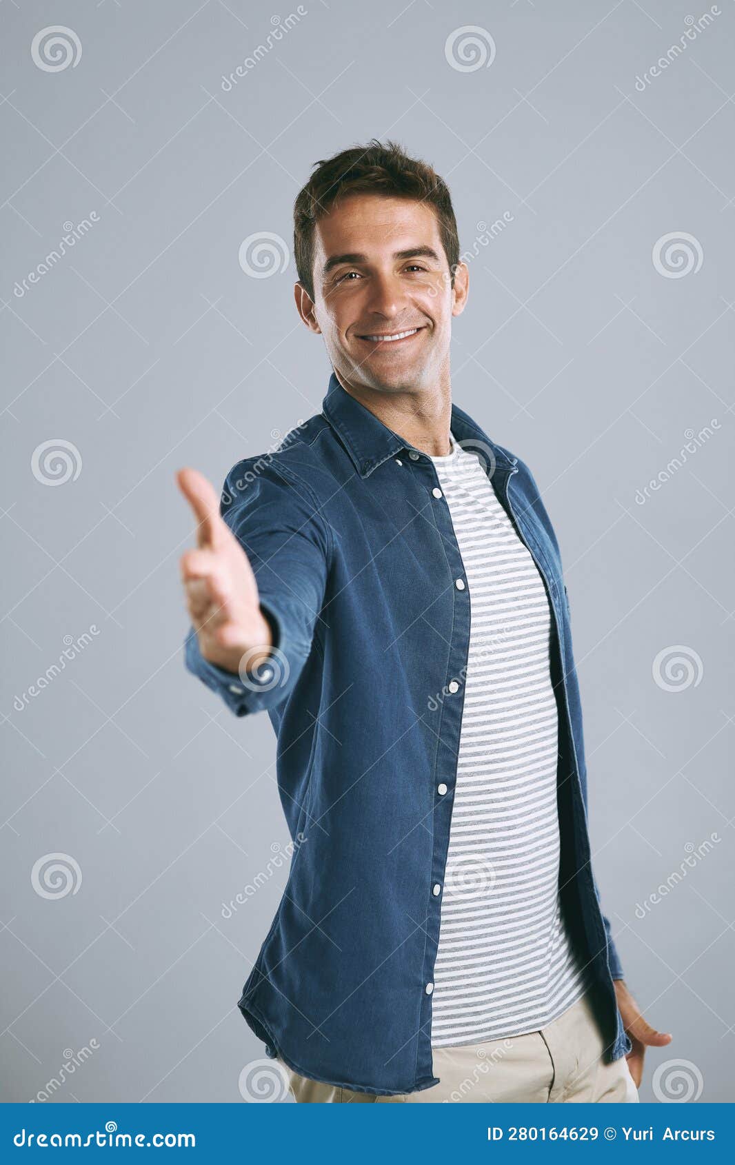 Lets Shake Hands. a Handsome Man Reaching for a Handshake. Stock Image ...