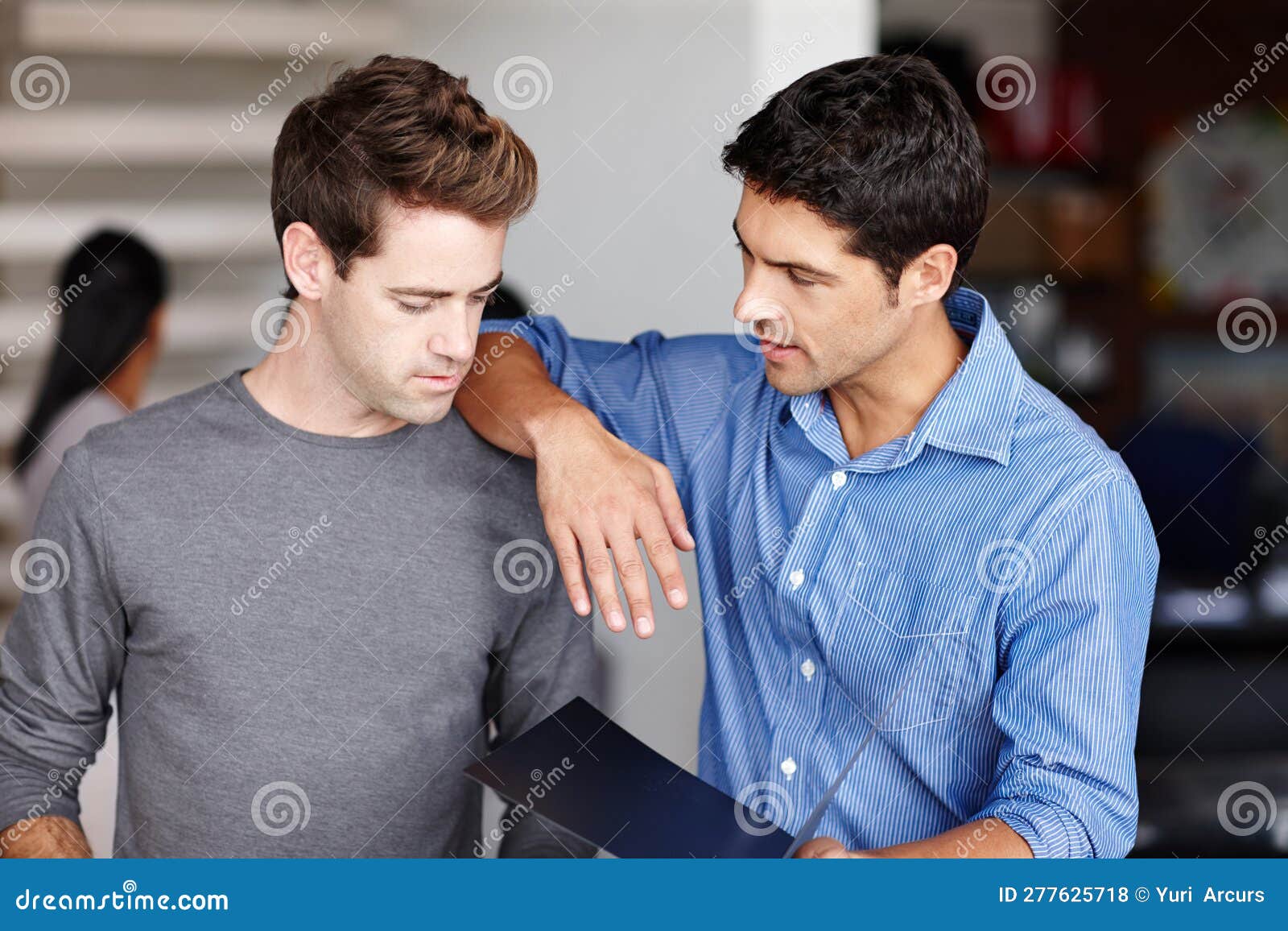 Lets Solve these Problems Together. Two Friendly Colleagues Discussing ...