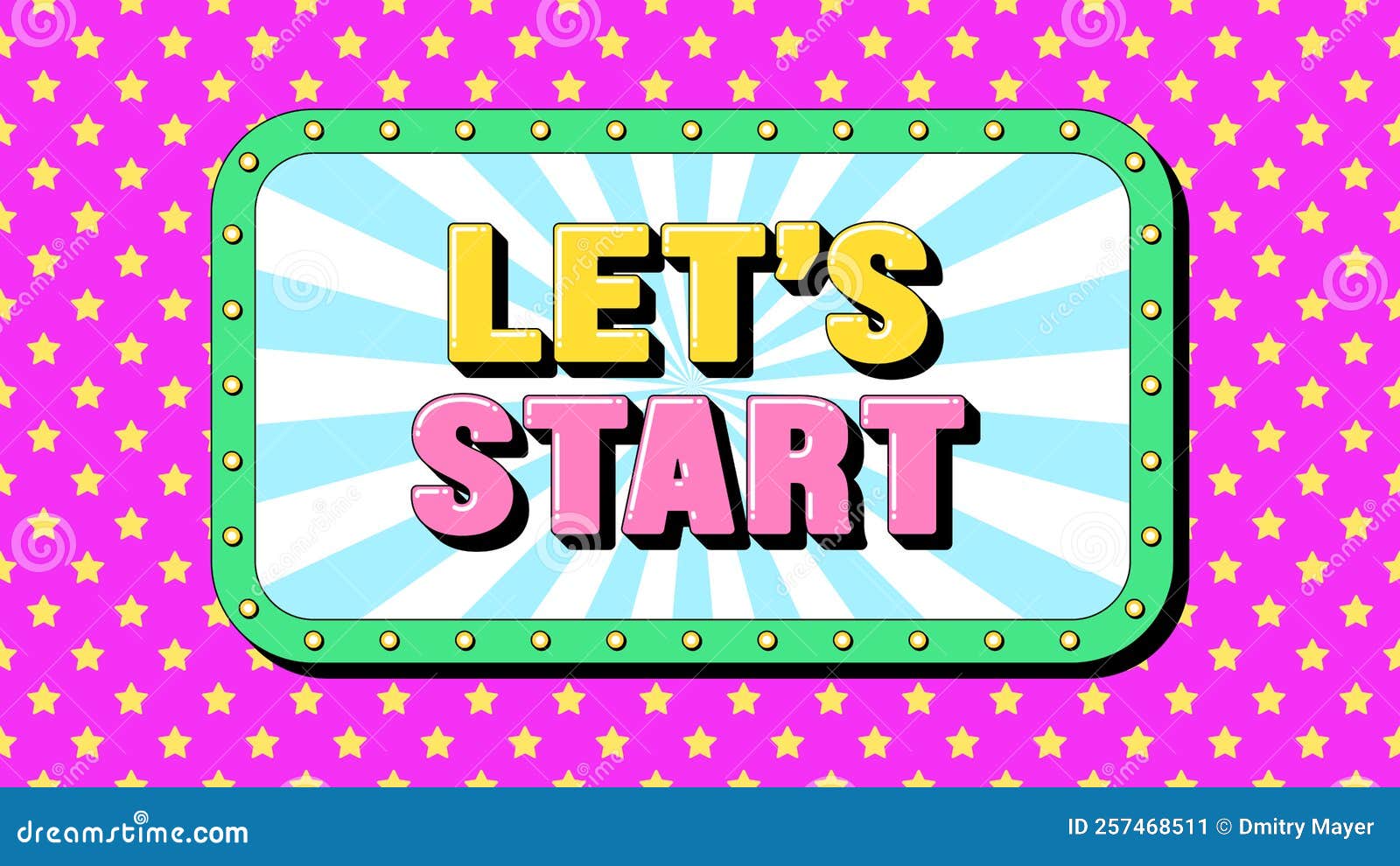 Lets Start Text, Call To Action. Template of Text Banner with Phrase ...