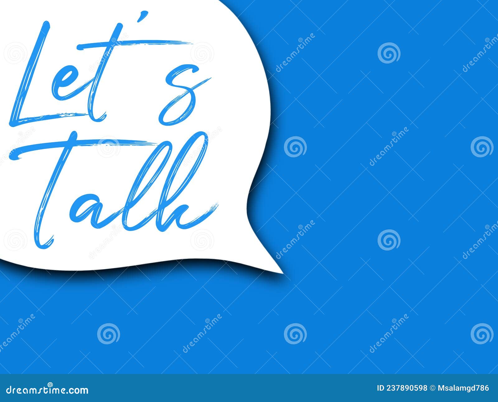 Lets Talk Messaging Template for Telecommunication Business on Blue ...