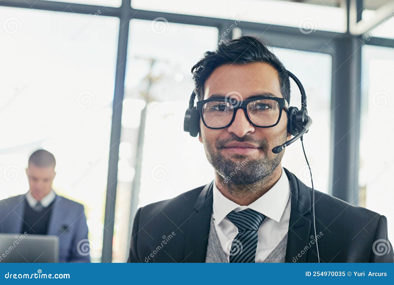 Lets Talk about Success. Portrait of a Friendly Support Agent Working ...